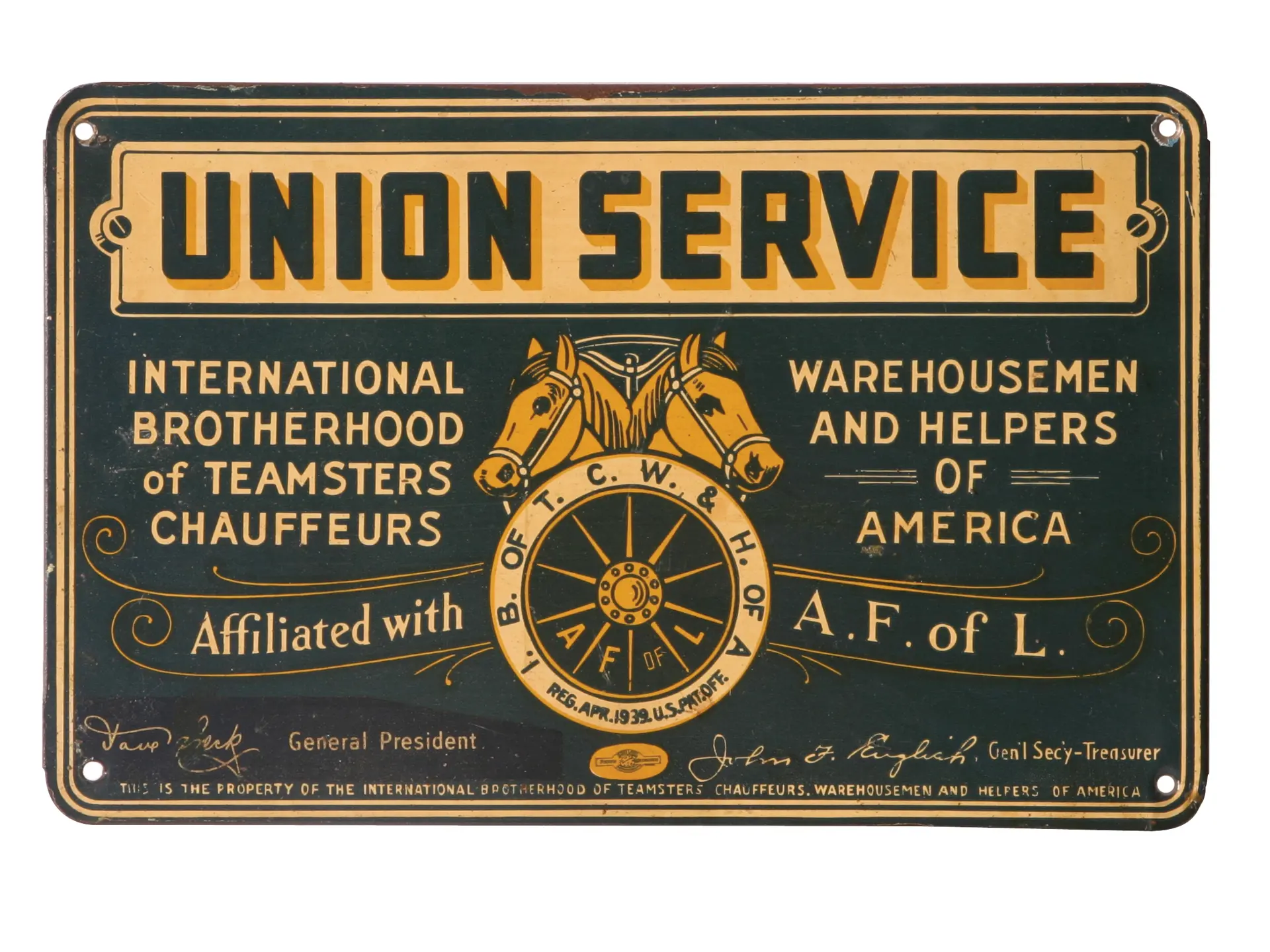 Union Service Sign | Vintage Motor Cars of Hershey 2009 | RM Sotheby's