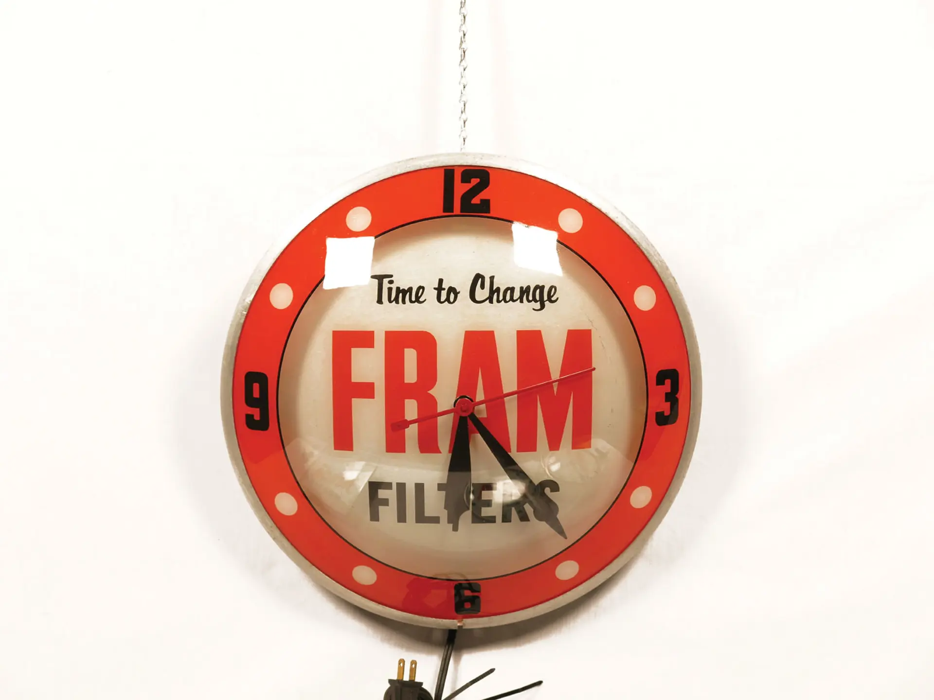 Fram Filters Double Bubble Advertising Clock | Auburn Memorabilia ...