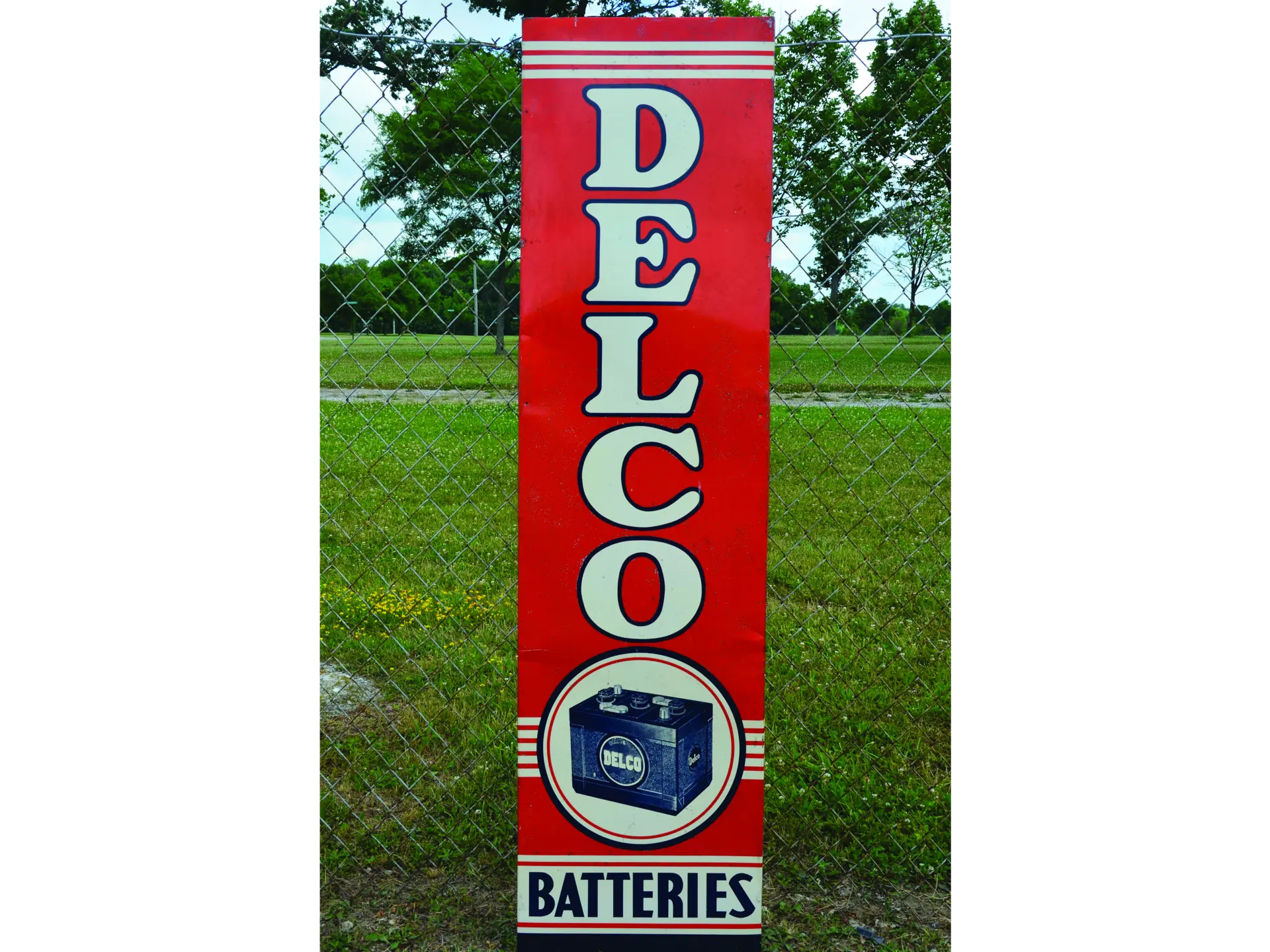 A 1949 ‘Delco Remy batteries’ tin painted sign. | Auburn Fall 2016 | RM ...