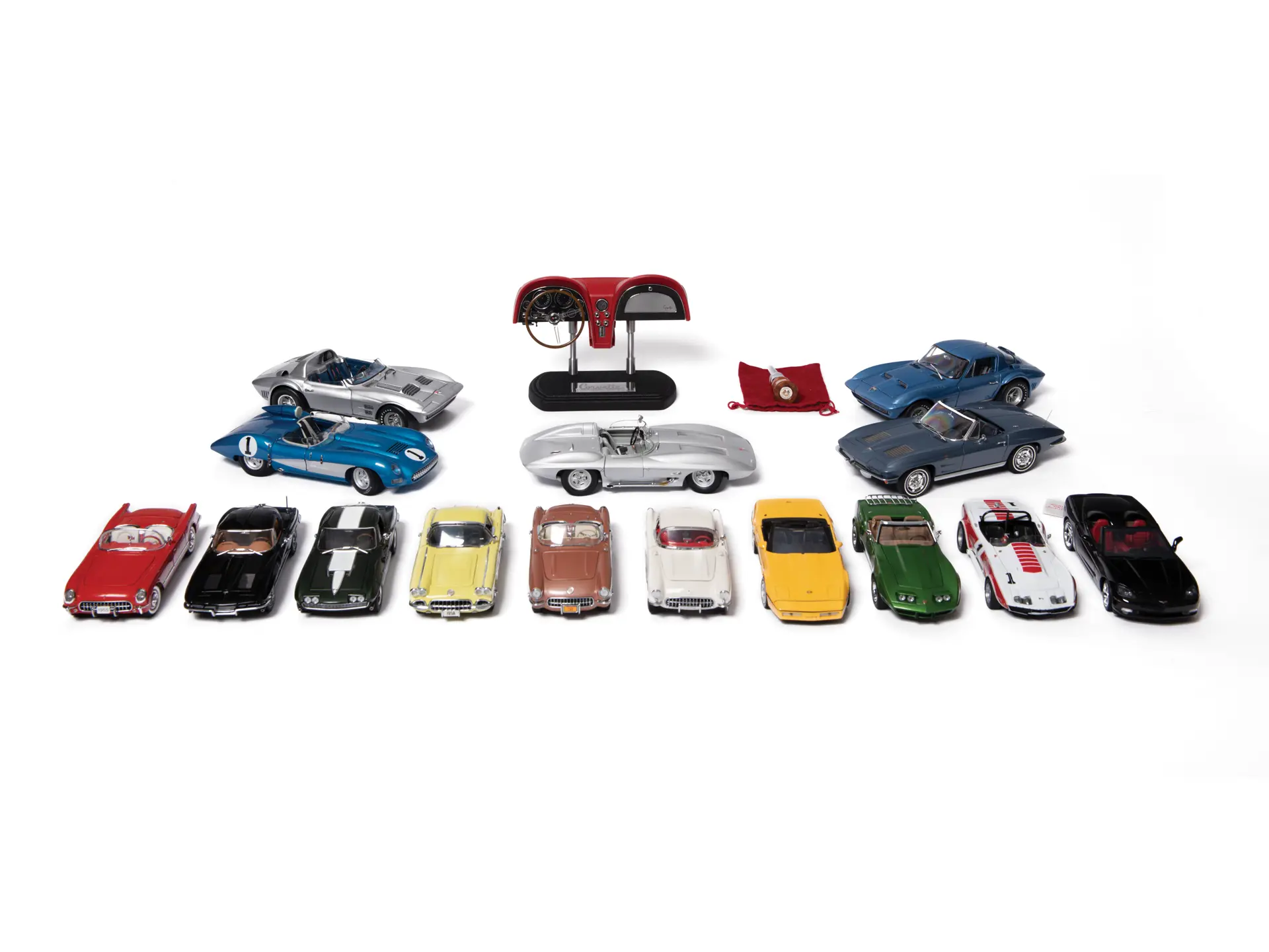 History of Corvette Model Collection with Display Case | The Guyton ...