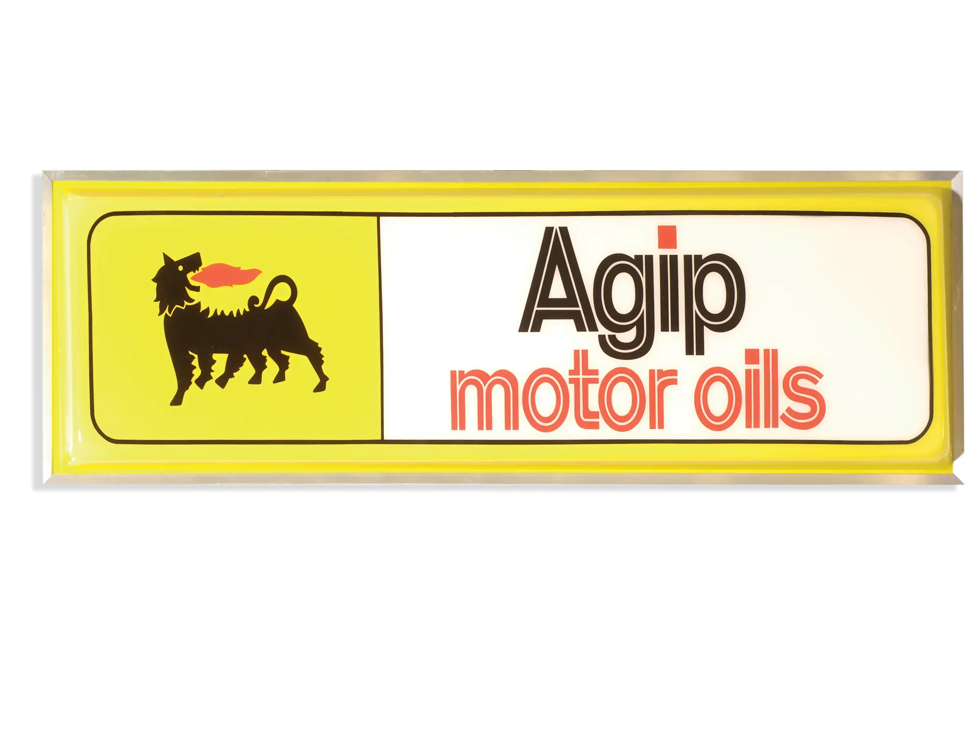 ILLUMINATED AGIP MOTOR OILS SIGN | The Ponder Collection | RM Sotheby's