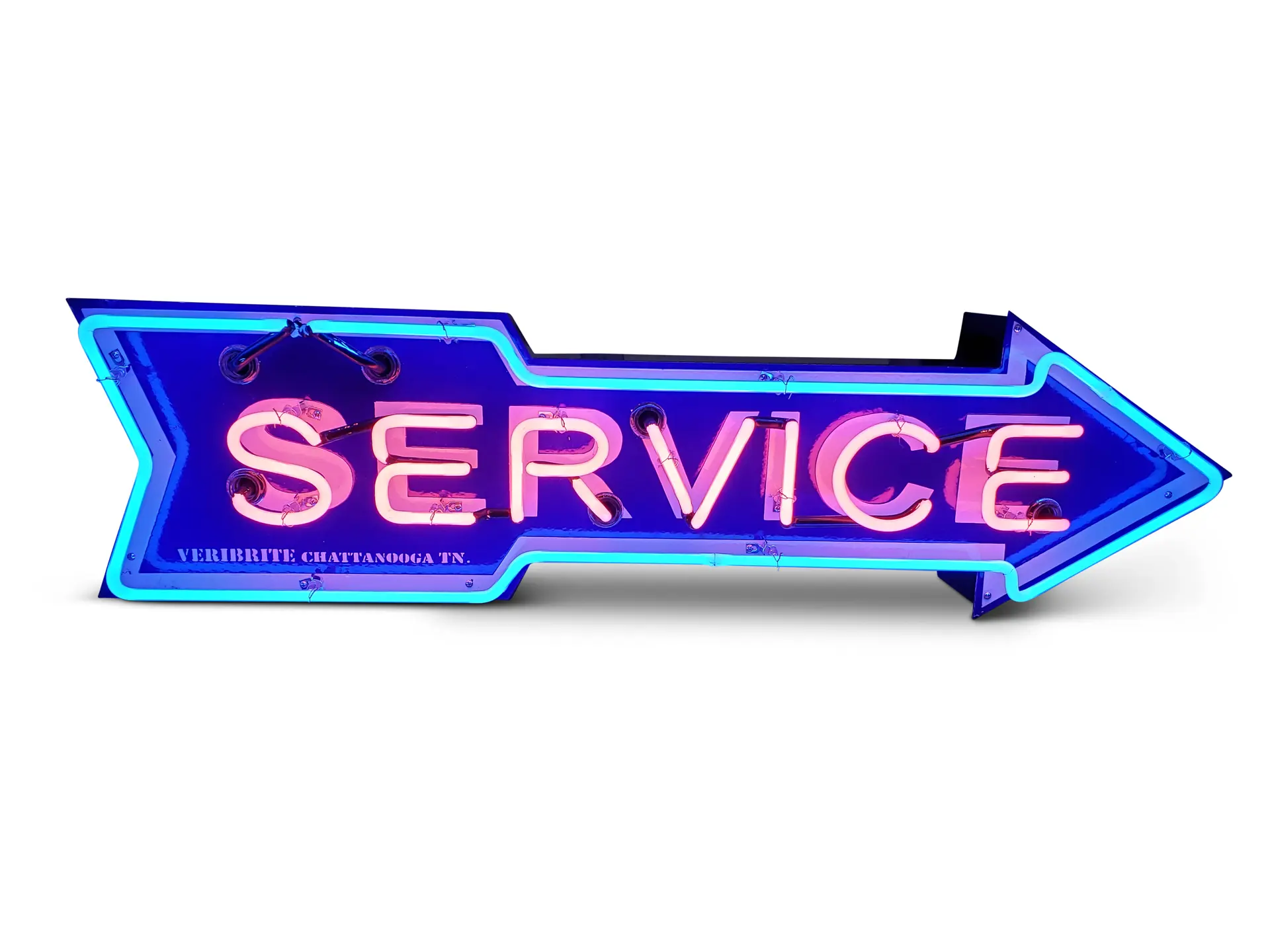Service Arrow Neon Porcelain Sign | Driving into Summer | RM Sotheby's