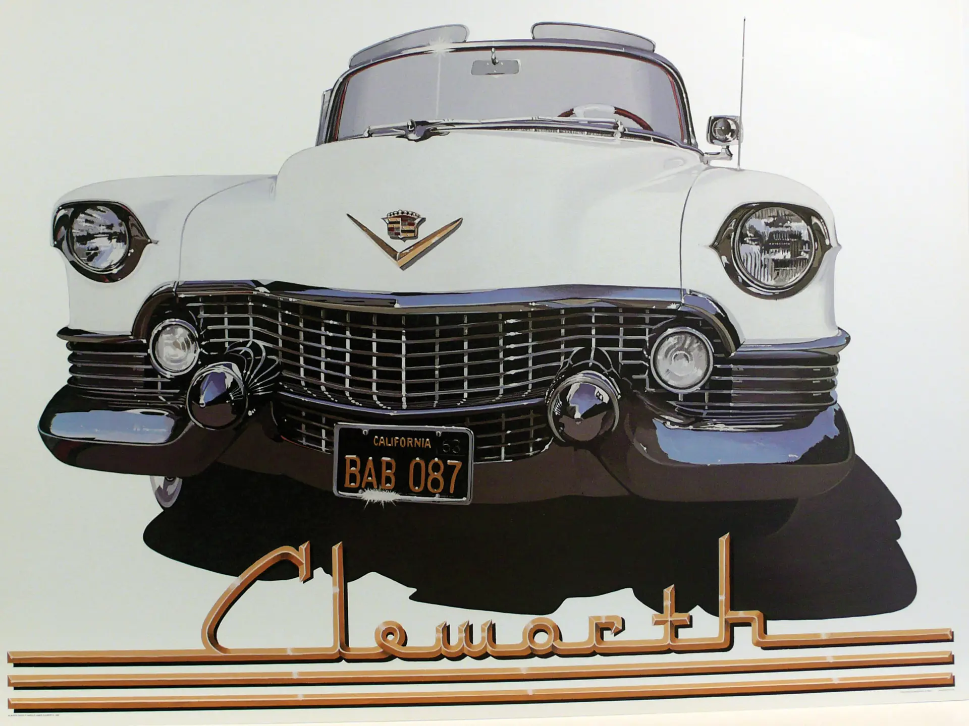 1954 White Caddy (22" x 30") | California 2013 | RM Sotheby's