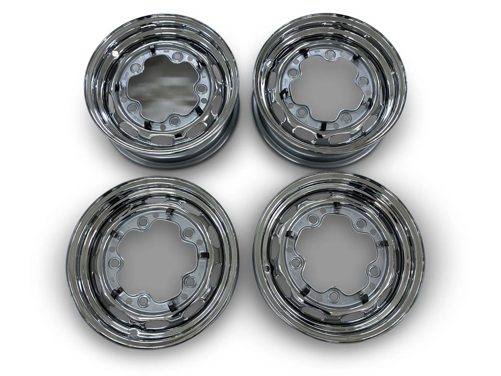 Four 4.5x15 Wide Lug Pattern Lemmerz Wheels | The White Collection ...