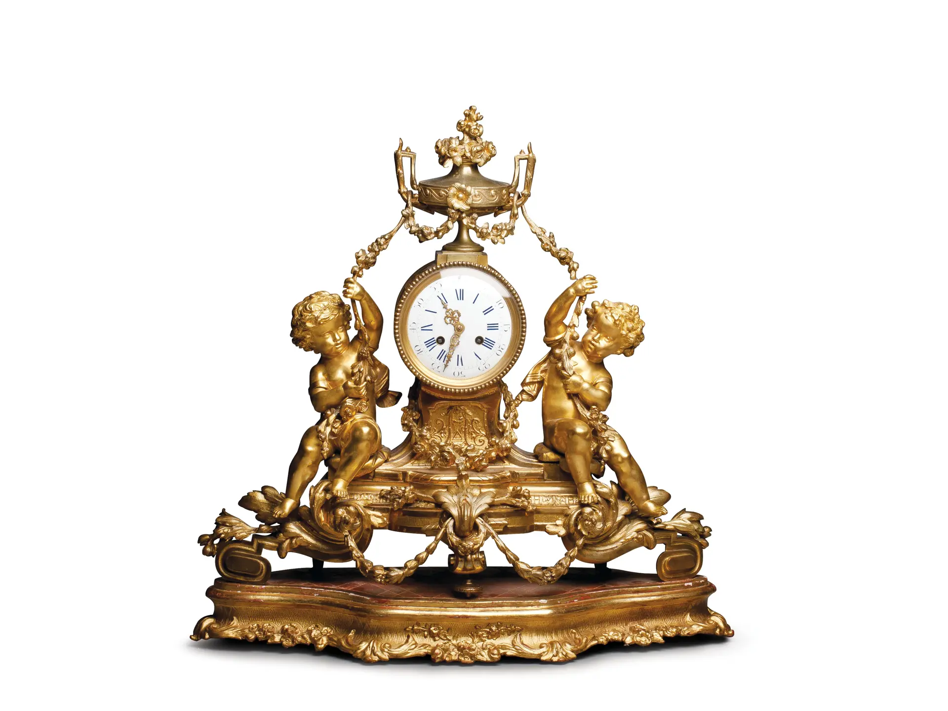 Napoleon III Gilt Bronze and Gilt Wood Mantle Clock | The Milhous ...