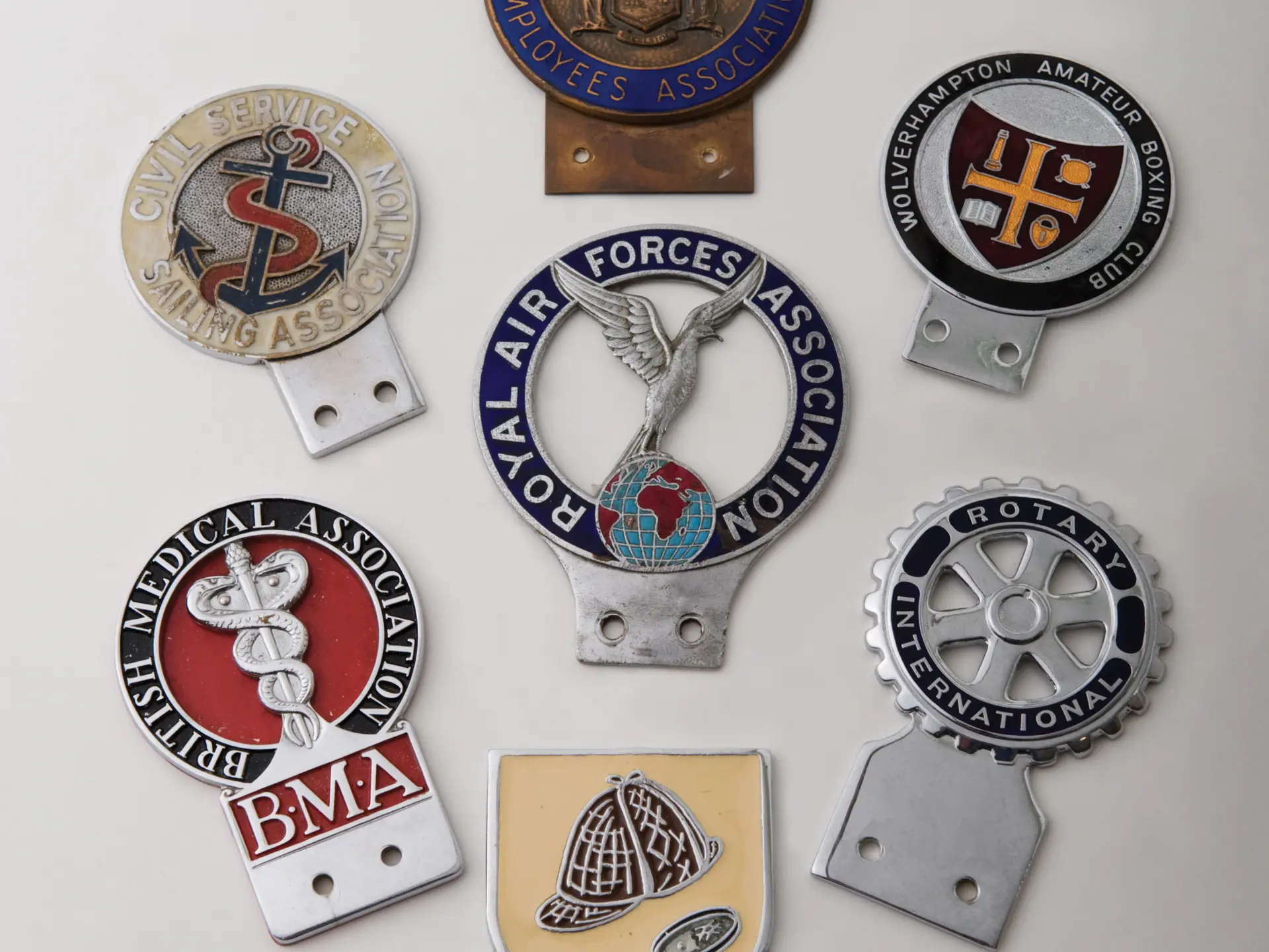 British Sporting, Civil Service and Military Themed Badges | Vintage ...
