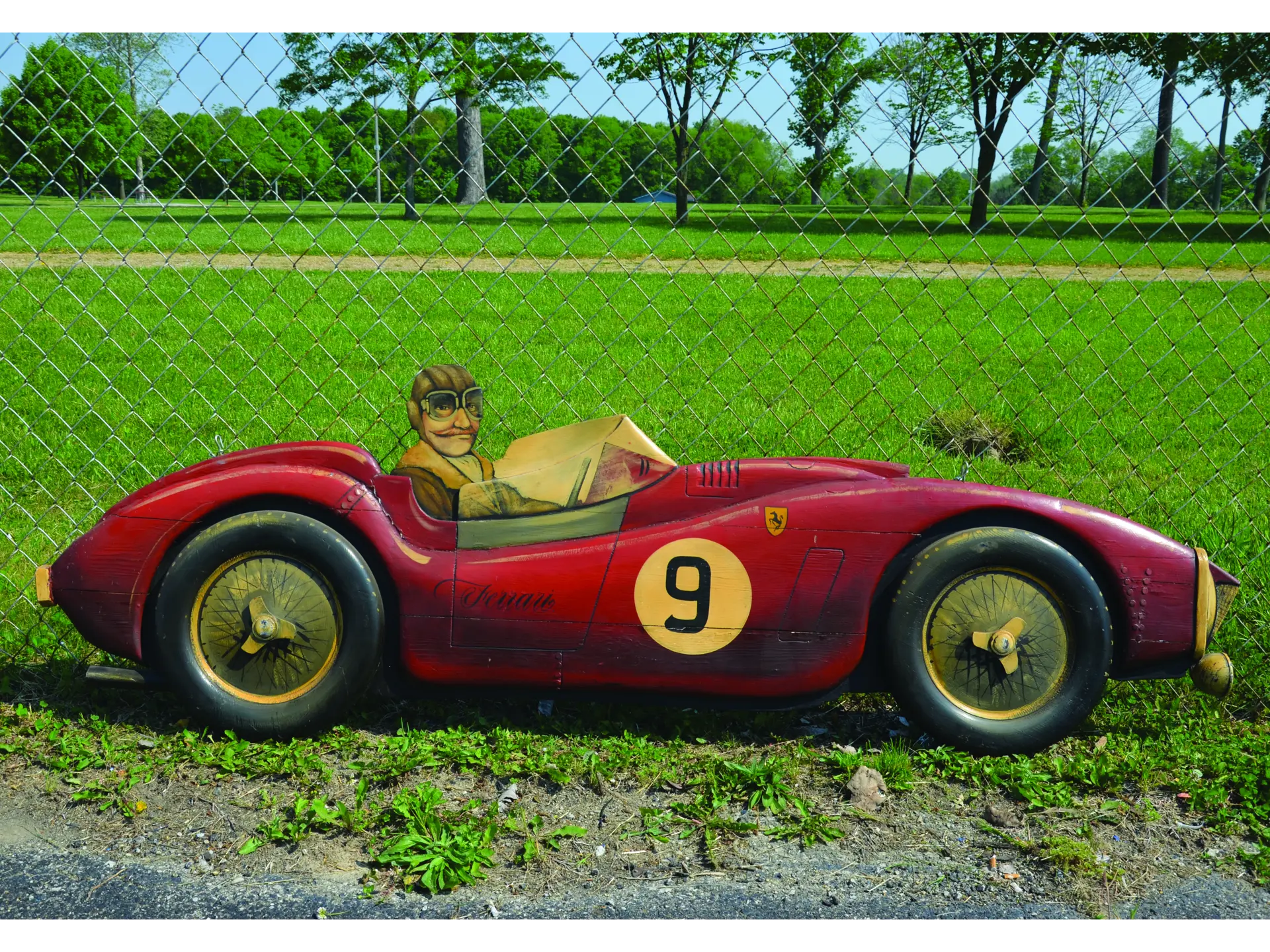 A decorative wood carved Ferrari wall decoration, 92 x 39 ins. | Auburn ...