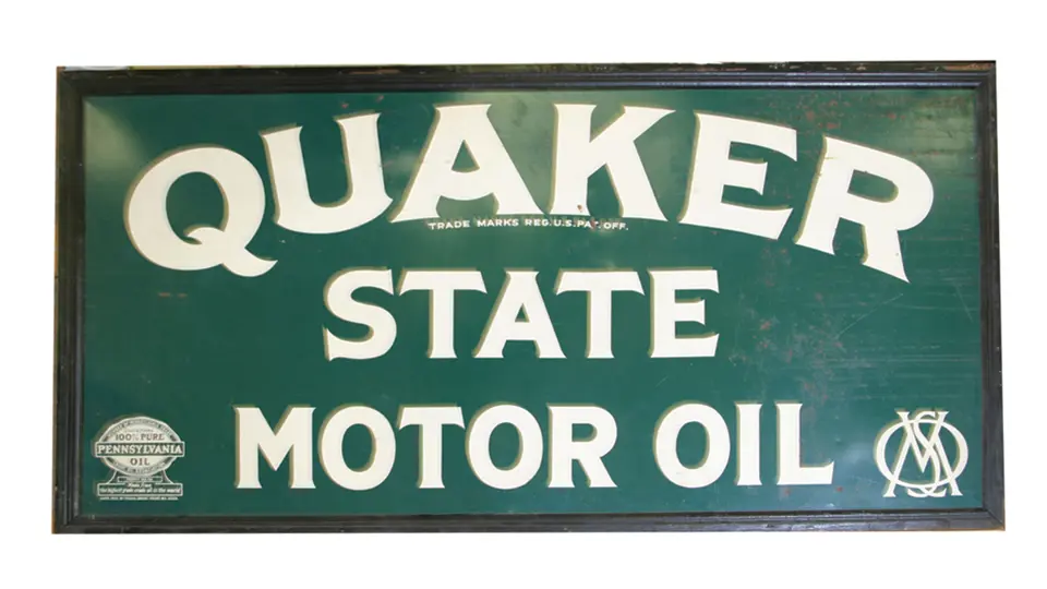 QUAKER STATE SIGN | Private Collection of Tom & Marlene Stackhouse | RM ...