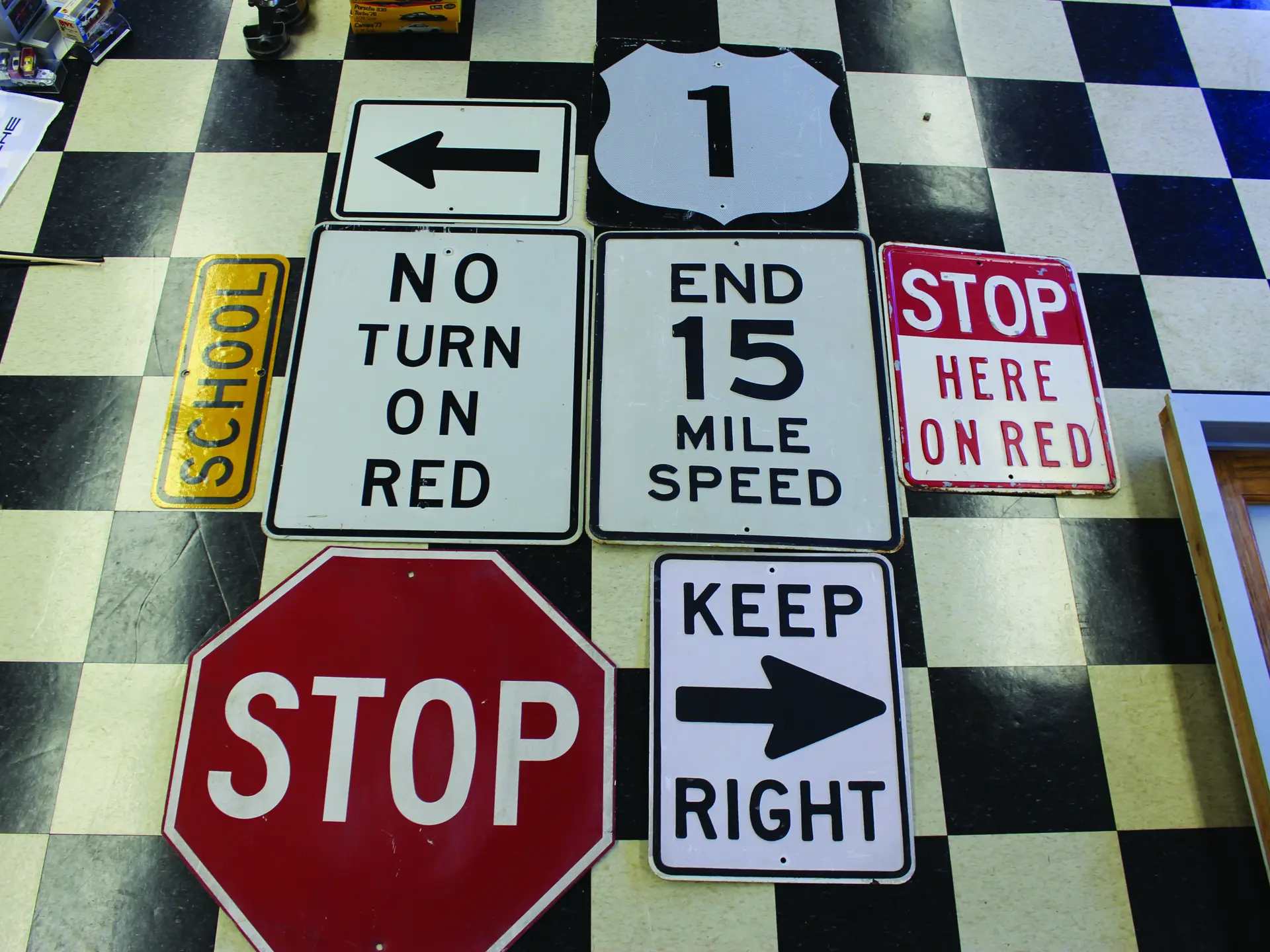 A grouping of eight, decommissioned, road signs. | Fort Lauderdale 2017 ...