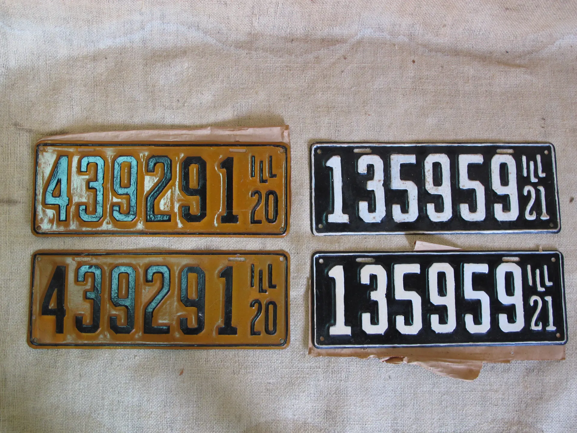 Illinois License Plates - 1920 - 1921 | The Lee Roy Hartung Collection ...