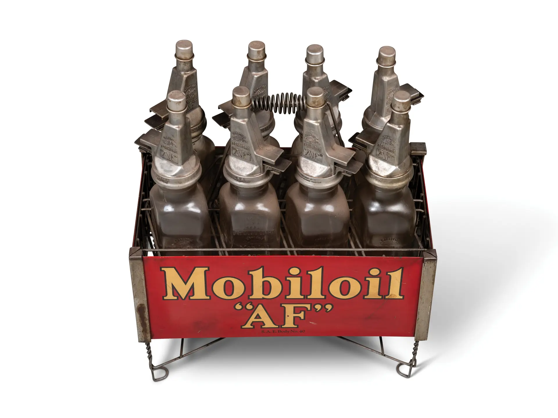 "Mobiloil AF" Filpruf Bottles With Carrier and Rack | Auburn Fall 2019 ...