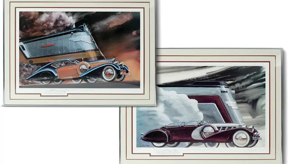 Two Road and Track Prints by Jack Juratovic | Hershey 2012 | RM Sotheby's