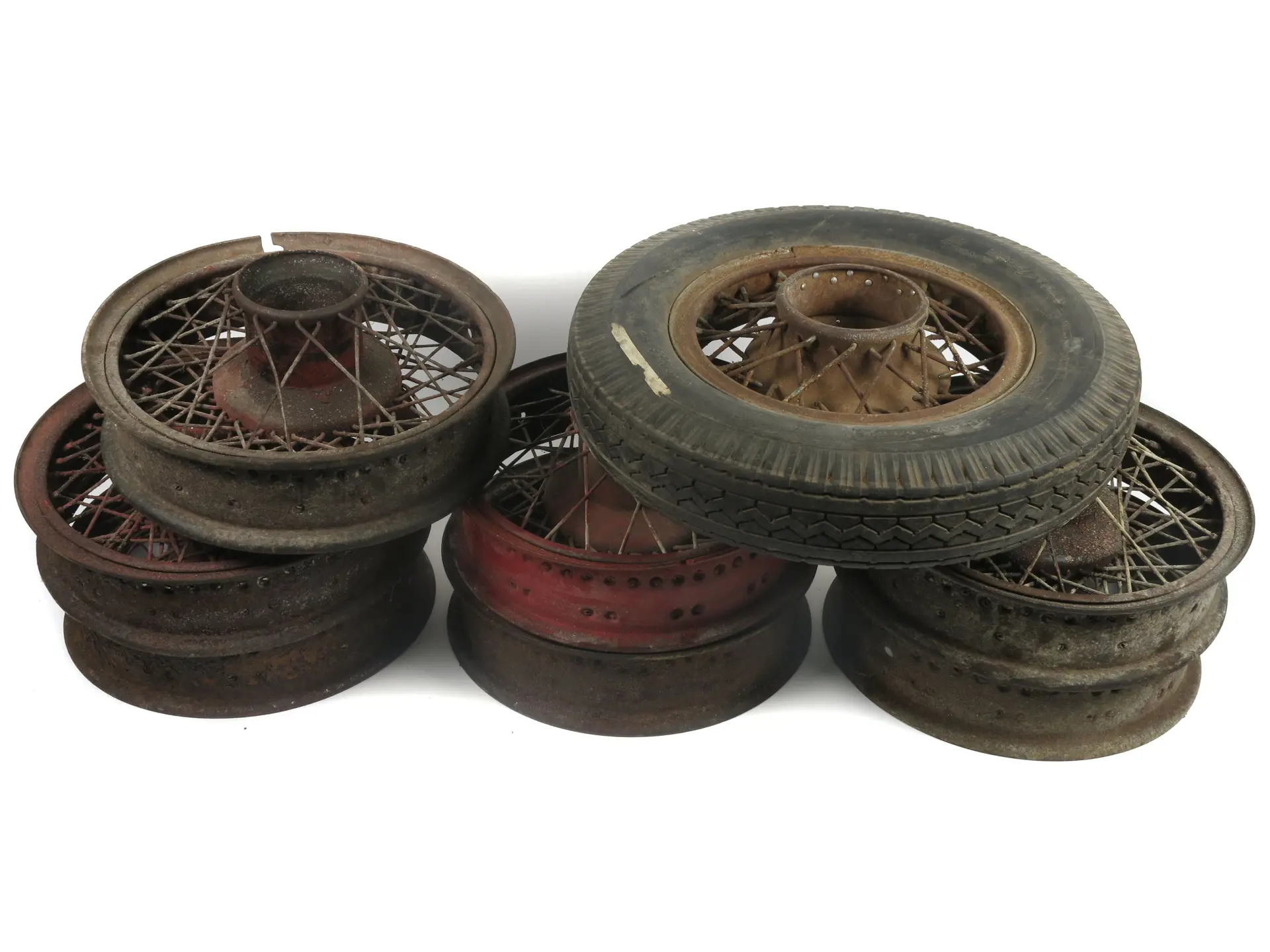 Group of 17" Bolt on Wire Wheel, 19" and 20" Buffalo Wire Wheels ...