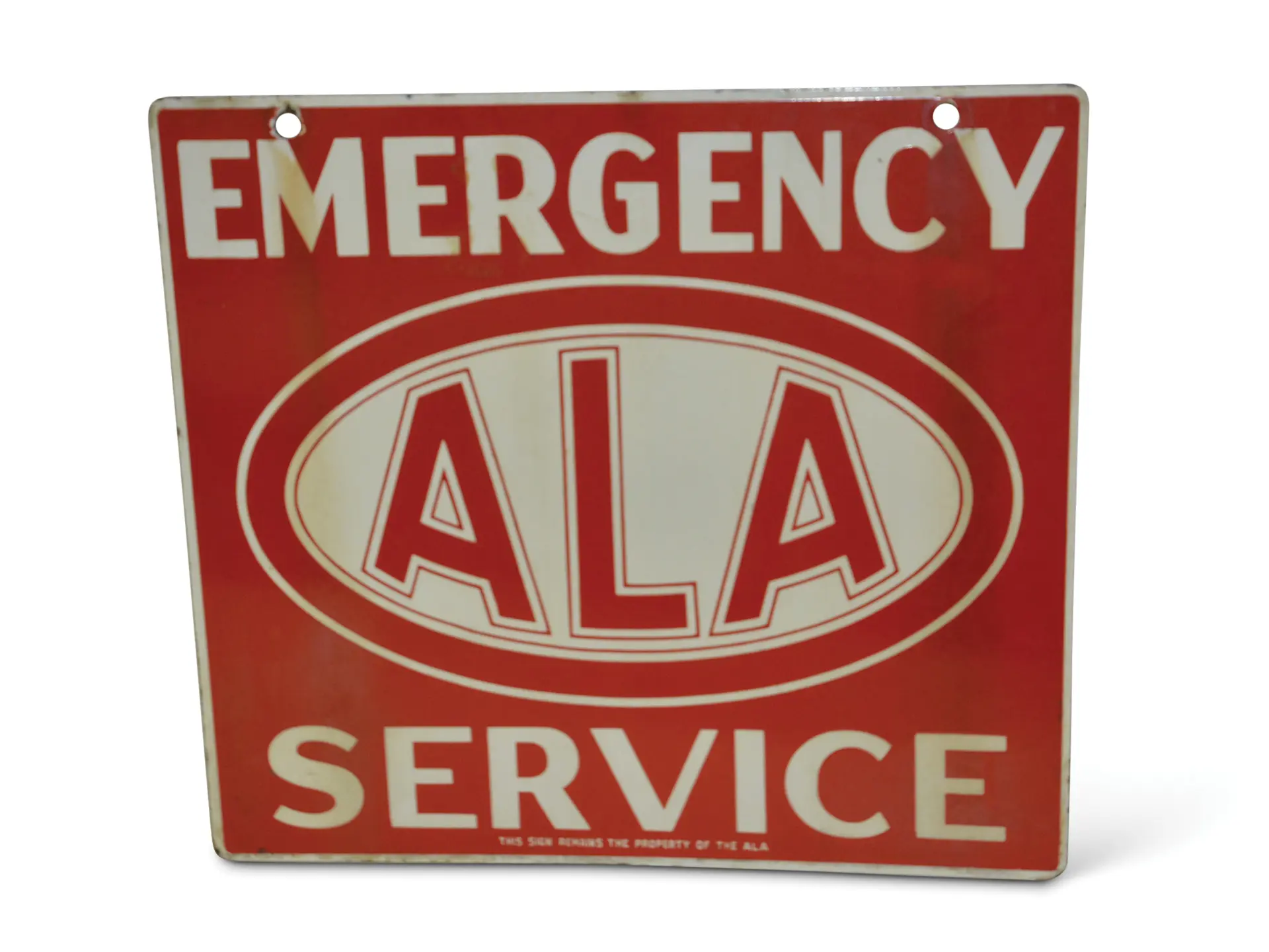 "Emergency ALA Service" Porcelain Sign | Auburn Fall 2019 | RM Sotheby's
