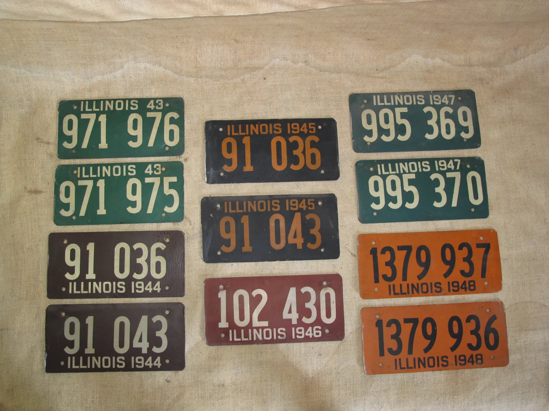 Illinois Wartime License Plates 1943 - 1948 | The Lee Roy Hartung ...