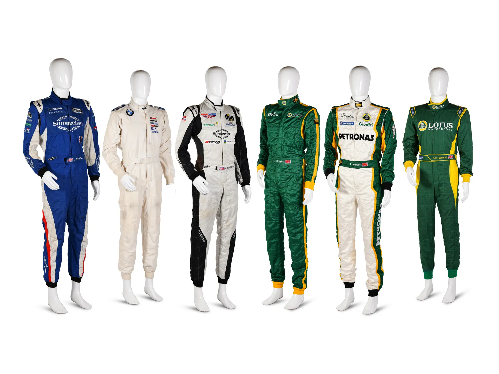 Six Assorted Leo Mansell Race Suits | Cliveden House | RM Sotheby's