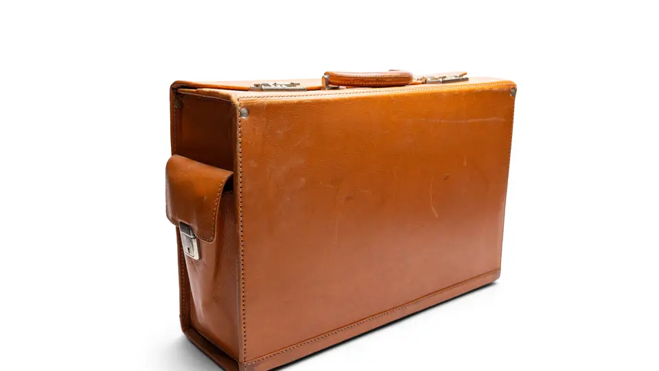 Schedoni Signed Tan Leather Case with Combination Lock | The Schumacher ...