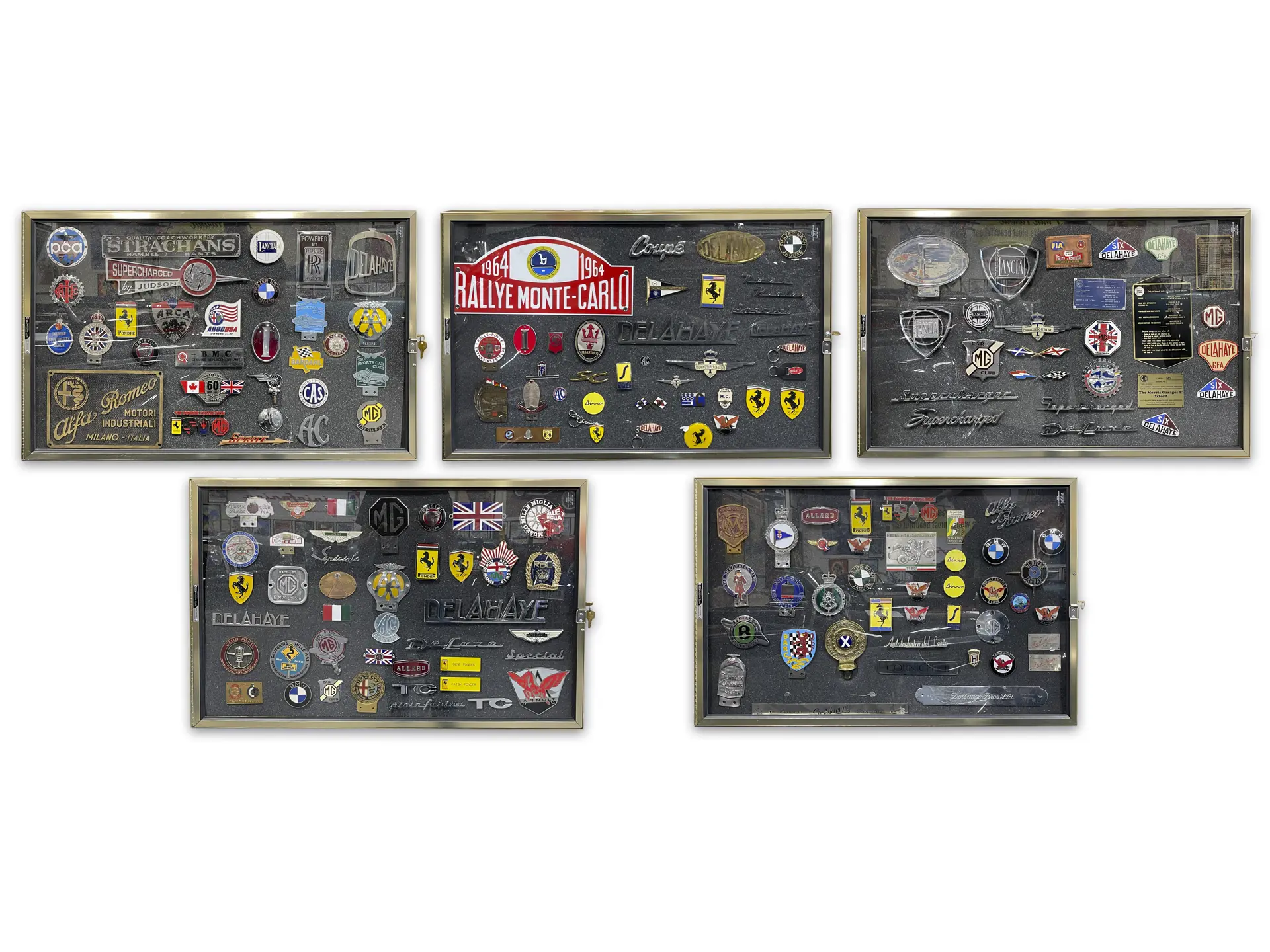 Five Shadowboxes of Assorted Badges and Emblems | Gene Ponder ...