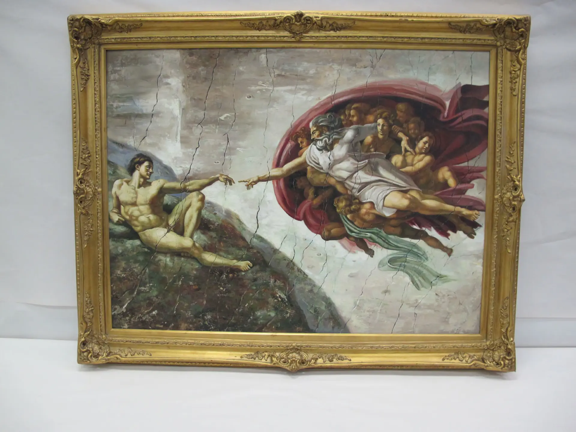 Unsigned Oil Painting-God to Adam 44 1/2"x56 1/2" | Auburn Spring 2013 ...