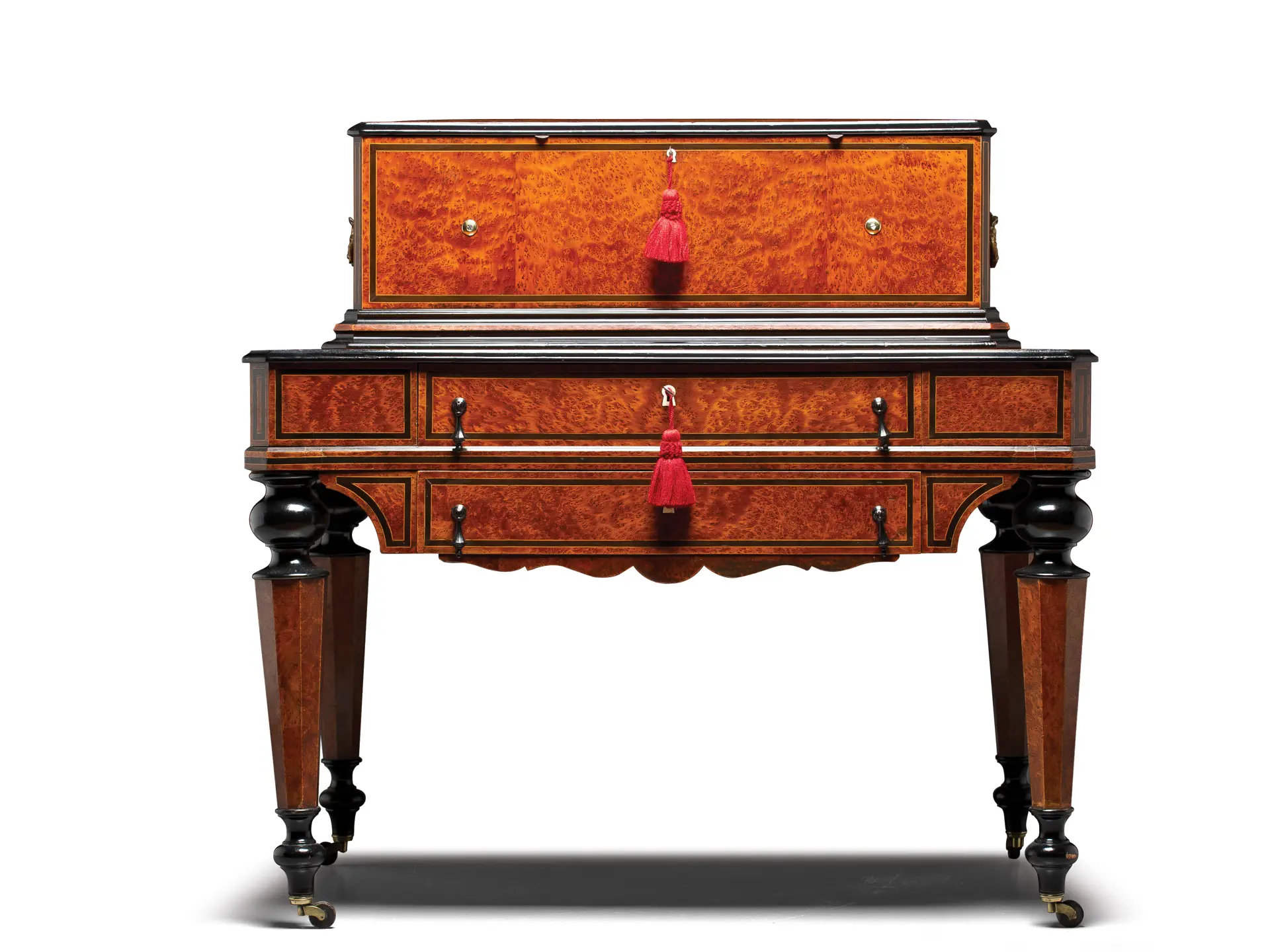 Swiss Cylinder Music Box with Double Drawer Table | The Milhous ...
