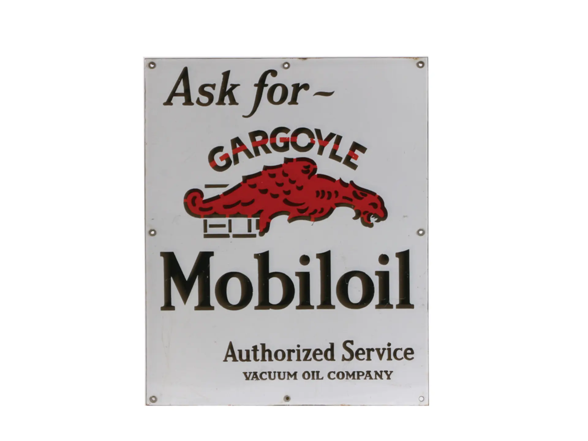 GARGOYLE MOBILOIL SIGN | Private Collection of Tom & Marlene Stackhouse ...