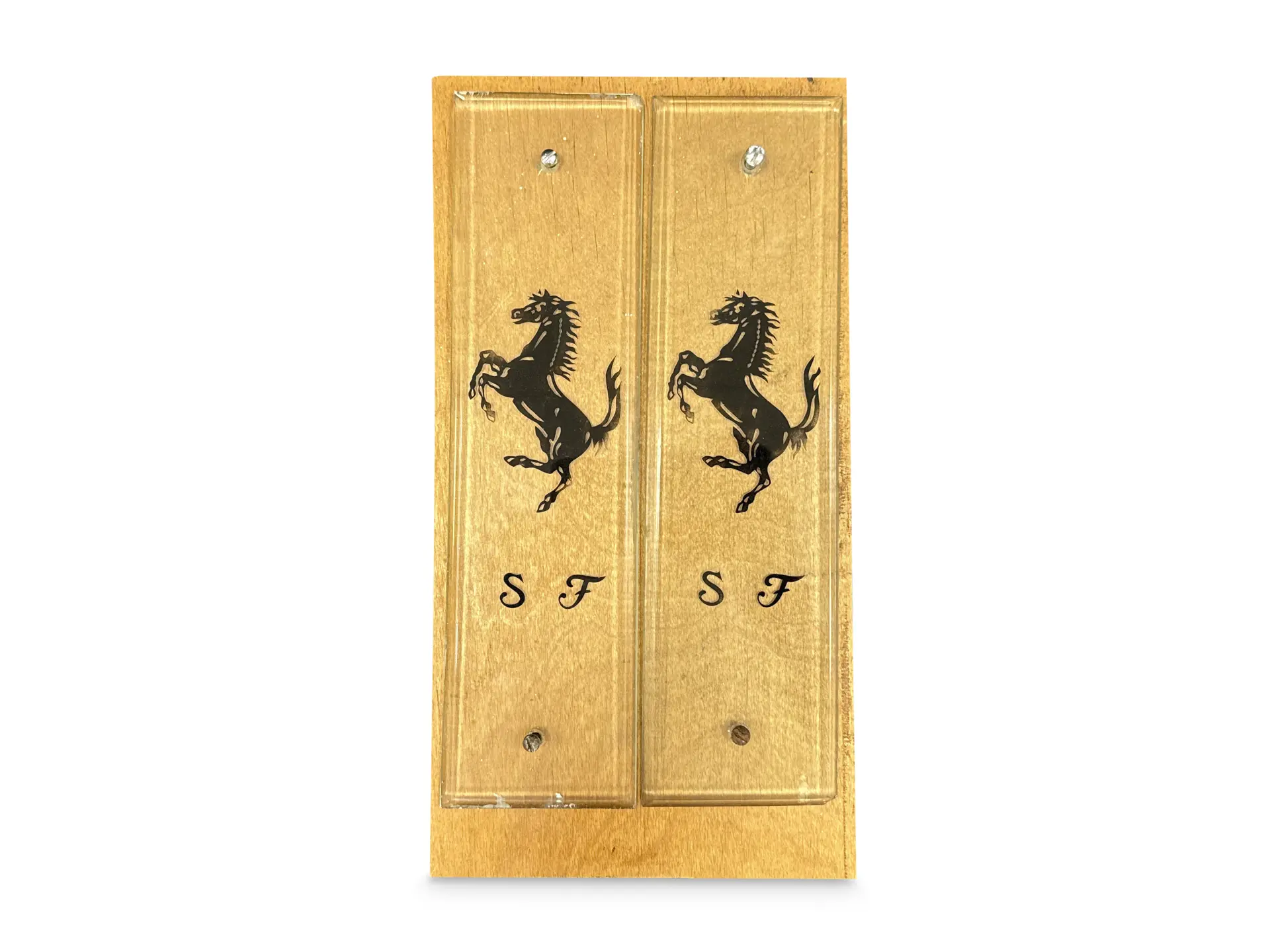 Two Ferrari Dealership Door Glass Push Plates | Unwrapped | The ...