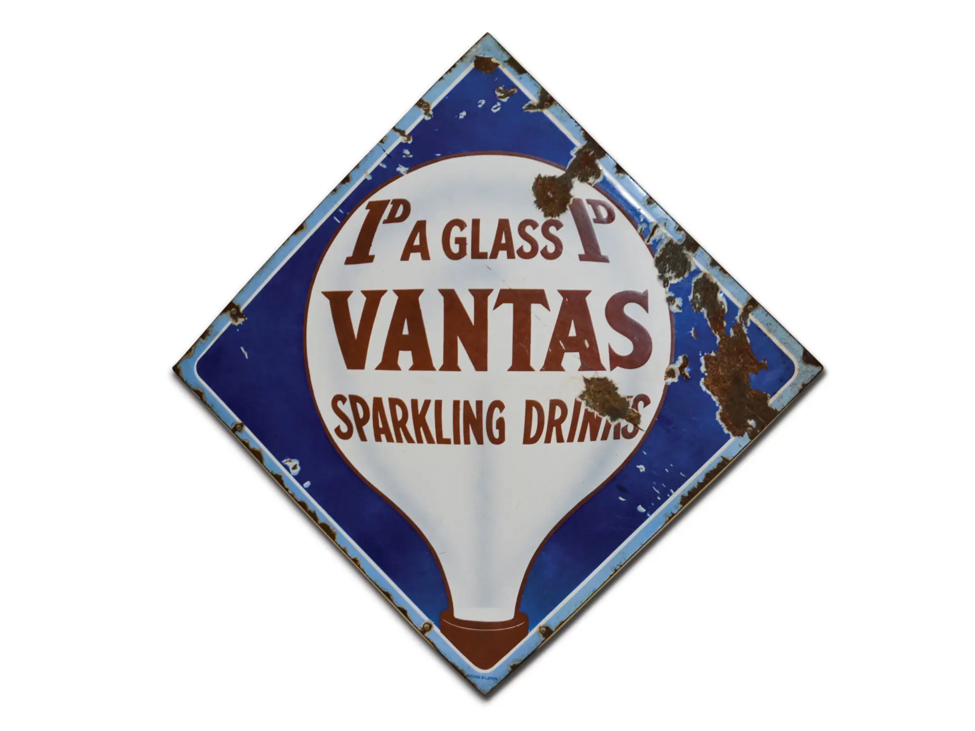 Vantas Sparking Drinks Porcelain Sign | Fort Lauderdale 2019 | RM Sotheby's