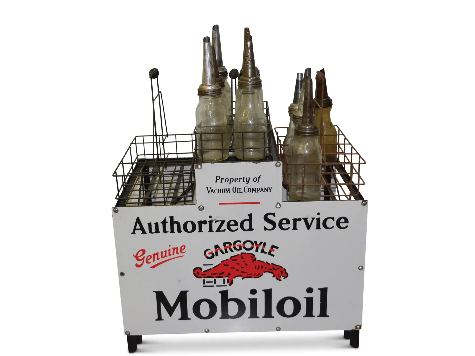 Mobiloil Gargoyle Authorized Service Oil Bottle Rack | Auburn Fall 2019 ...