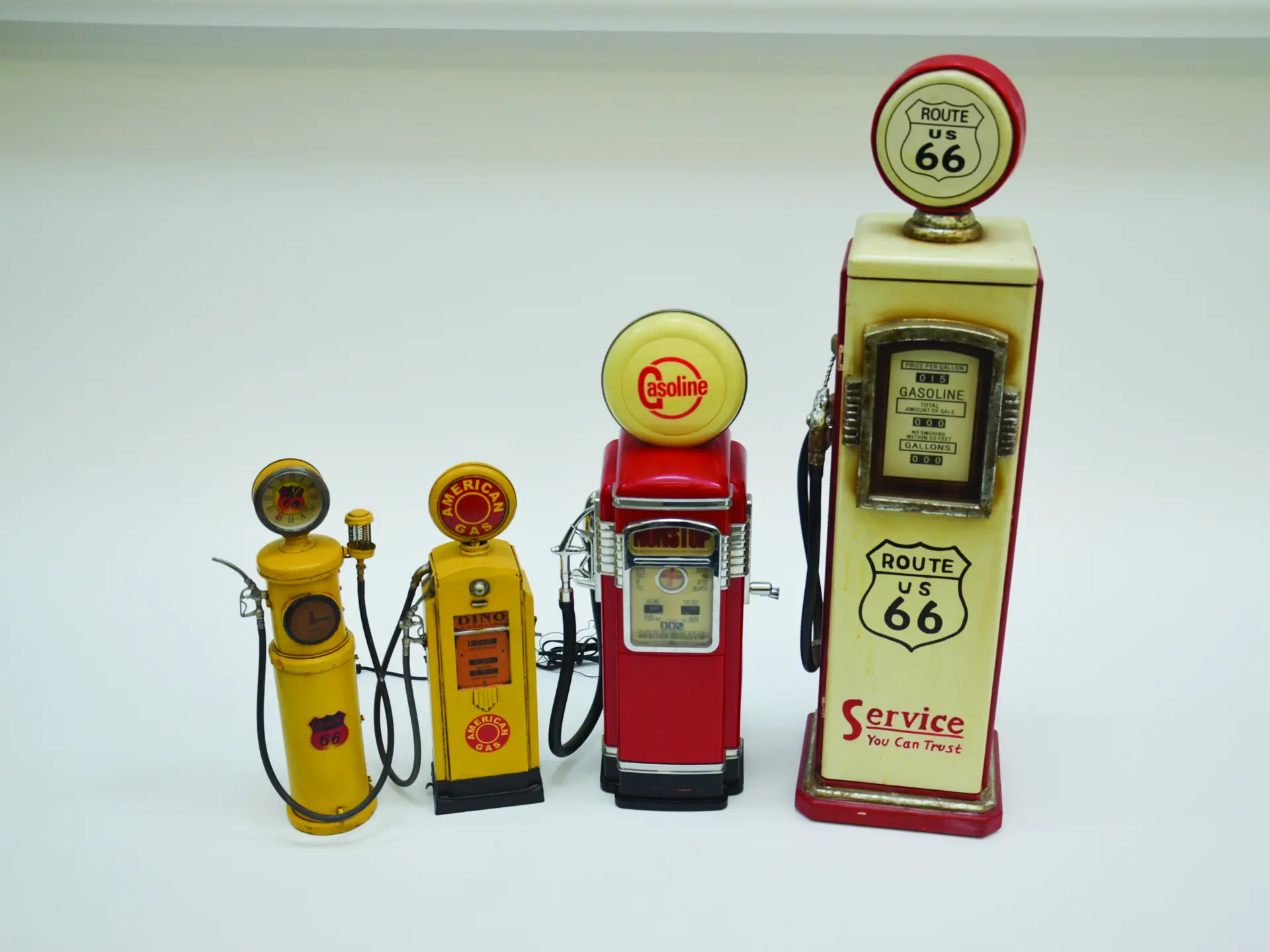 A grouping of decorative vintage style gas pumps | Auburn Fall 2017 ...