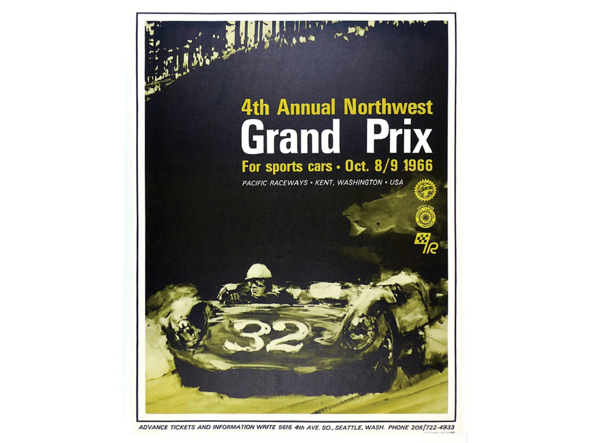 4th Annual Northwest Grand Prix, For Sports Cars, 1966 | Original ...
