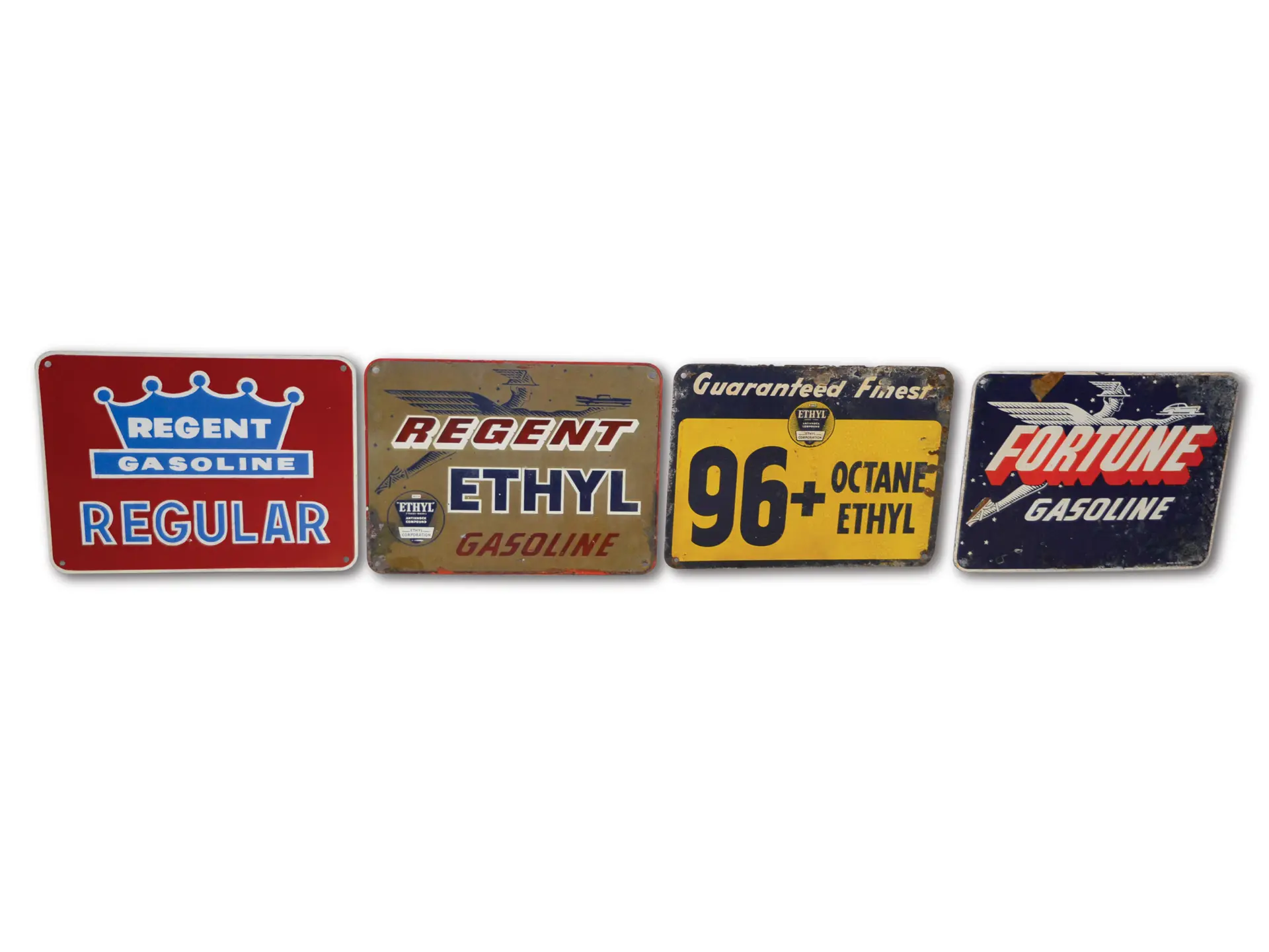 Fortune Gasoline and Three Regent Gasoline Pump Signs | Auburn Spring ...
