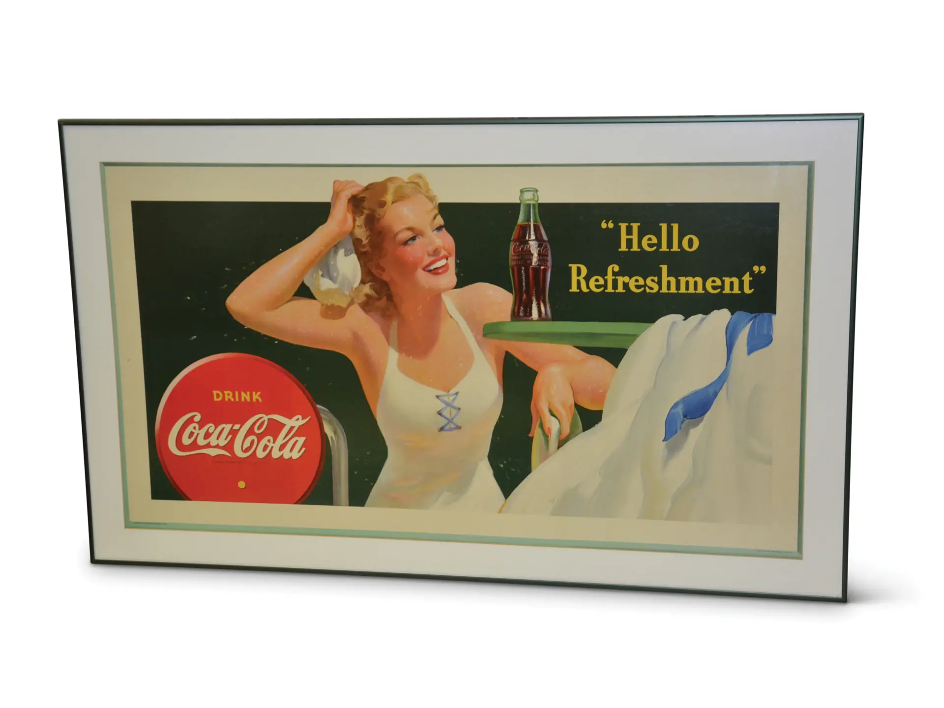 Drink Coca-Cola "Hello Refreshment" with Woman in Swimsuit Poster ...