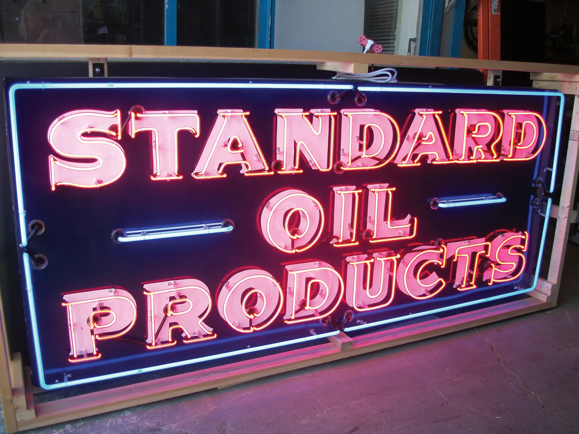 Standard Oil Products 8ft wide x 44 in high Original Porcelain | Auburn ...