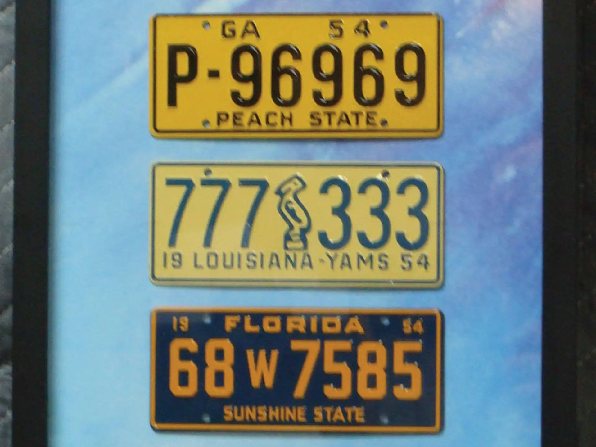 Framede Assortment of 1954 Miniature License Plates West Virginia ...