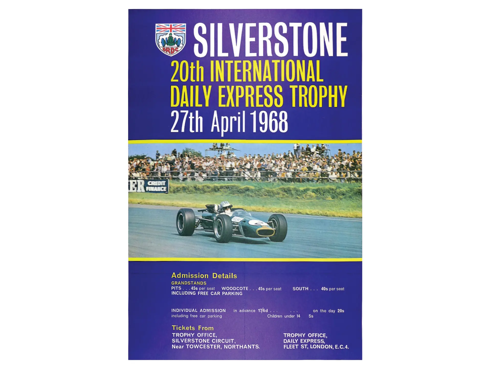 Silverstone, 20th international Daily Express Trophy, 1968 | Original ...