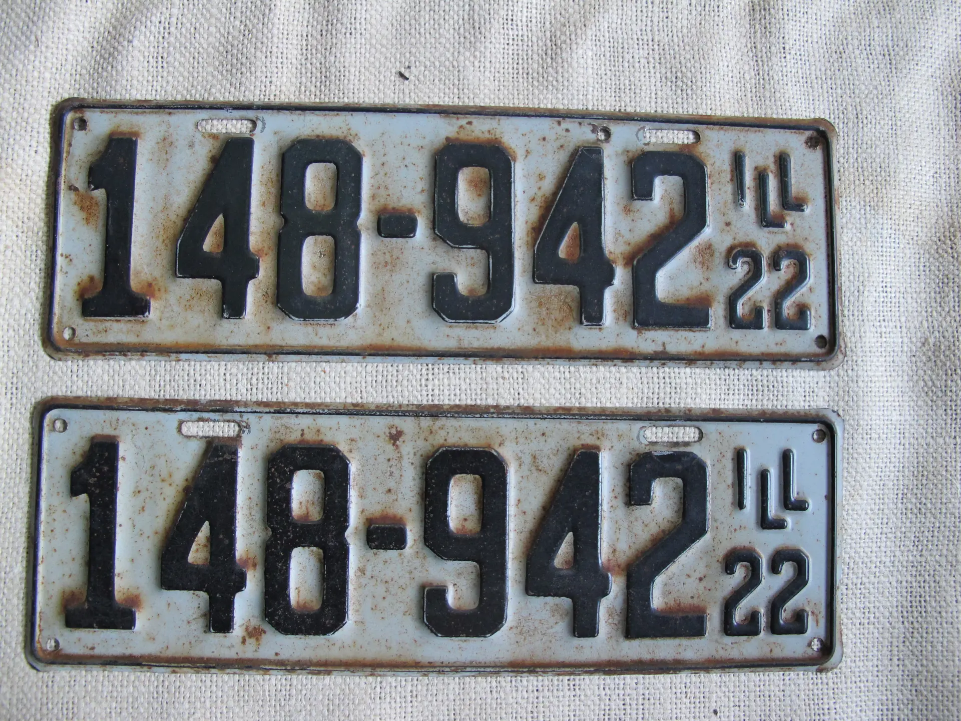 Matched Pair Illinois Plates | The Lee Roy Hartung Collection | RM ...