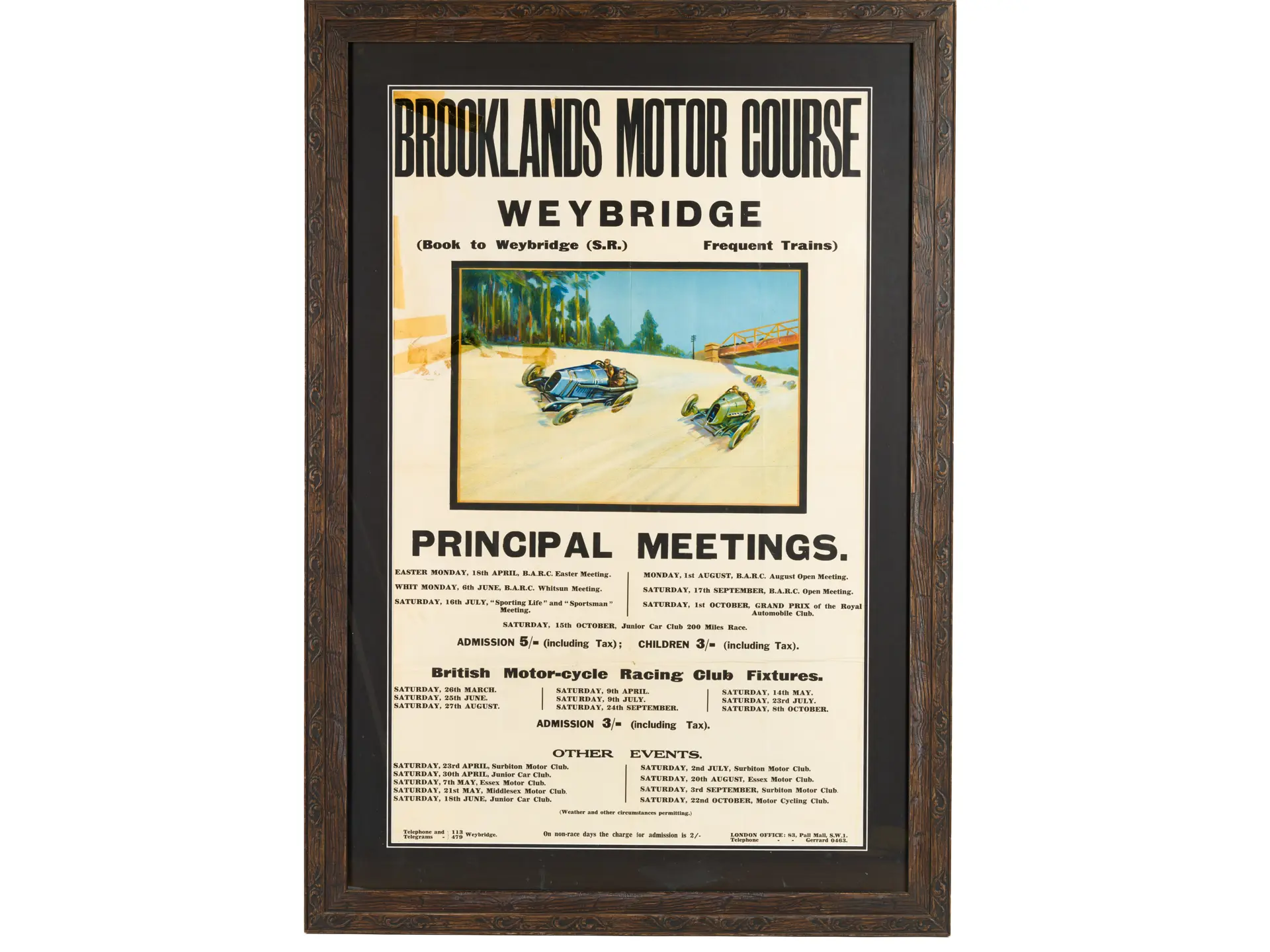 Brooklands Motor Course Poster, 1927 | London 2024 | RM Sotheby's