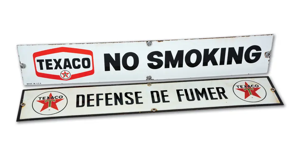 Two Texaco No Smoking Signs | Auburn Spring 2019 | RM Sotheby's