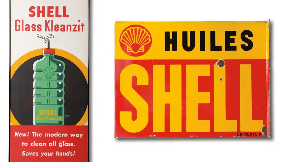 Two Shell Signs | The Dingman Collection 2012 | RM Sotheby's