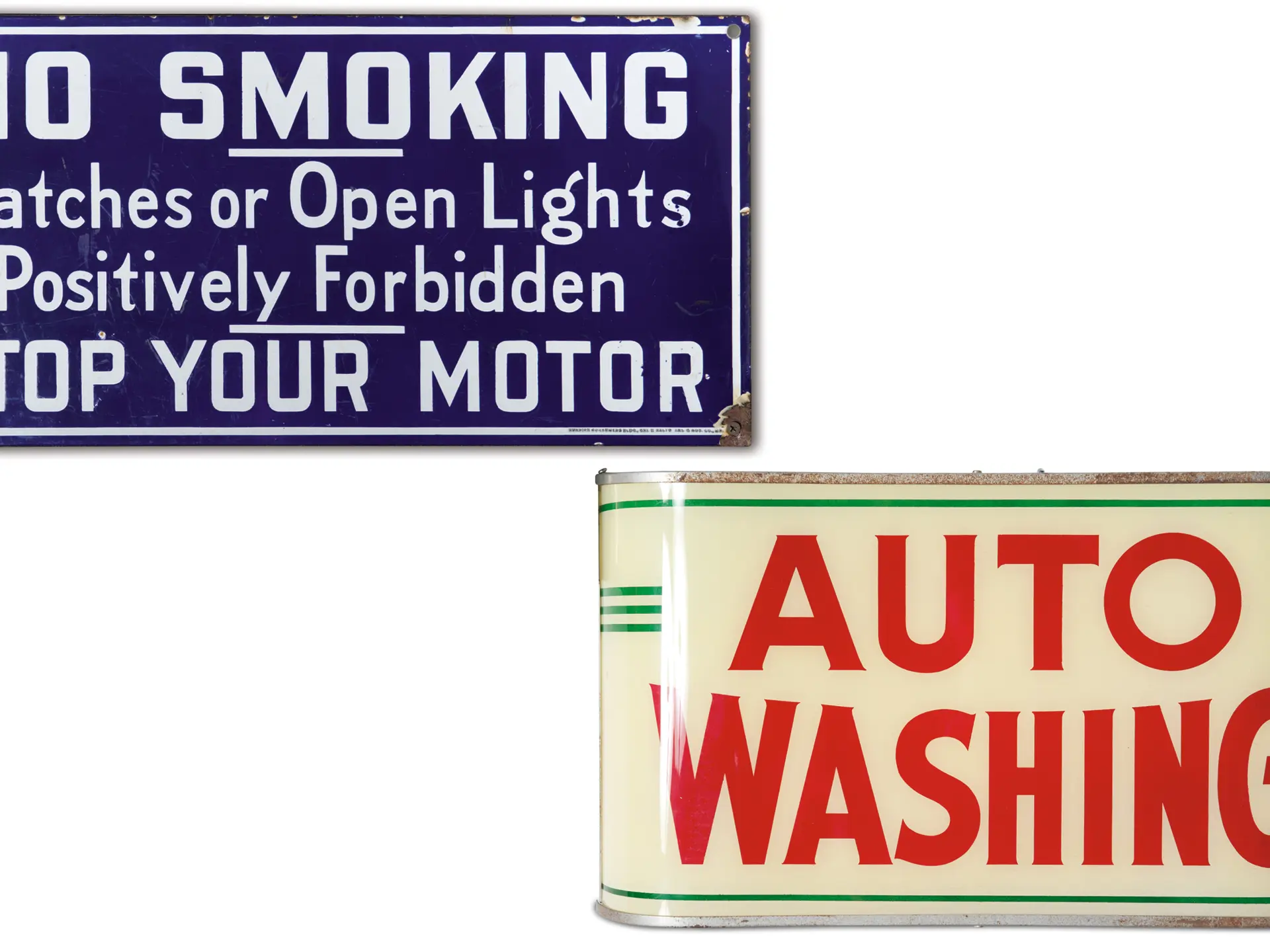 Two Service Station Signs | The Dingman Collection 2012 | RM Sotheby's