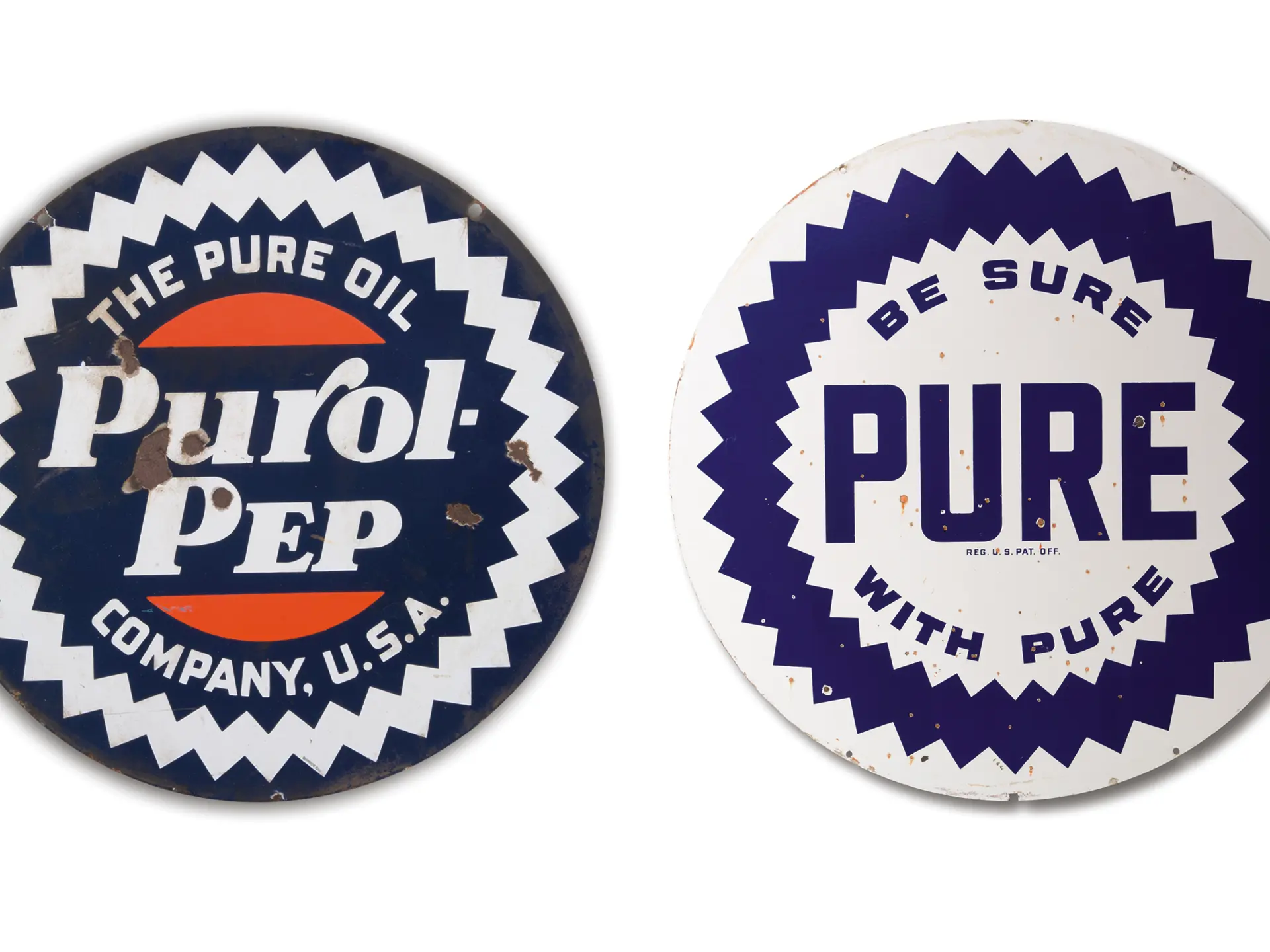 Two Pure Oil Signs | The Dingman Collection 2012 | RM Sotheby's