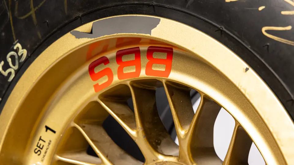 Michael Schumacher BBS Wheel and Goodyear Eagle F1 Wet Weather Signed ...