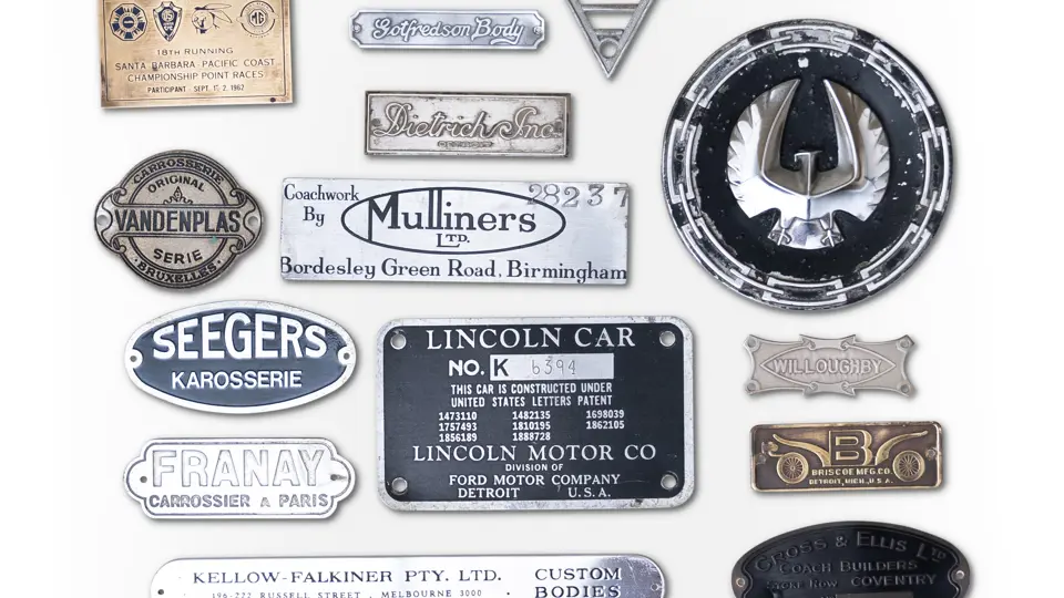 Assortment of Car Badges | THE MITOSINKA COLLECTION | RM Sotheby's