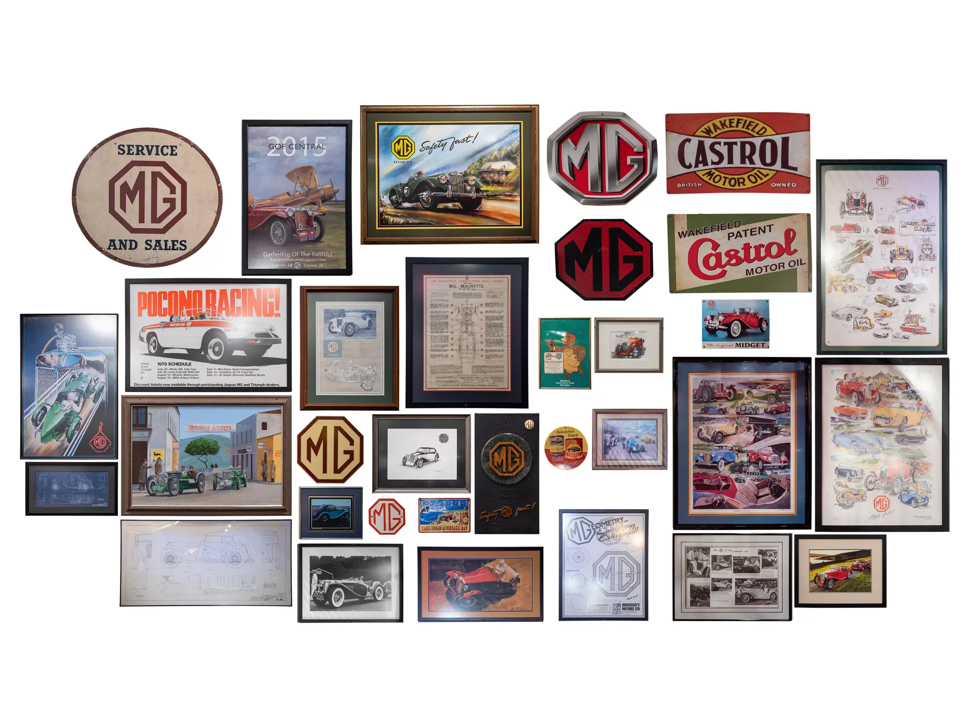 Large Collection of Metal Signs, Banners, and Artwork- Mostly MG | Gene ...