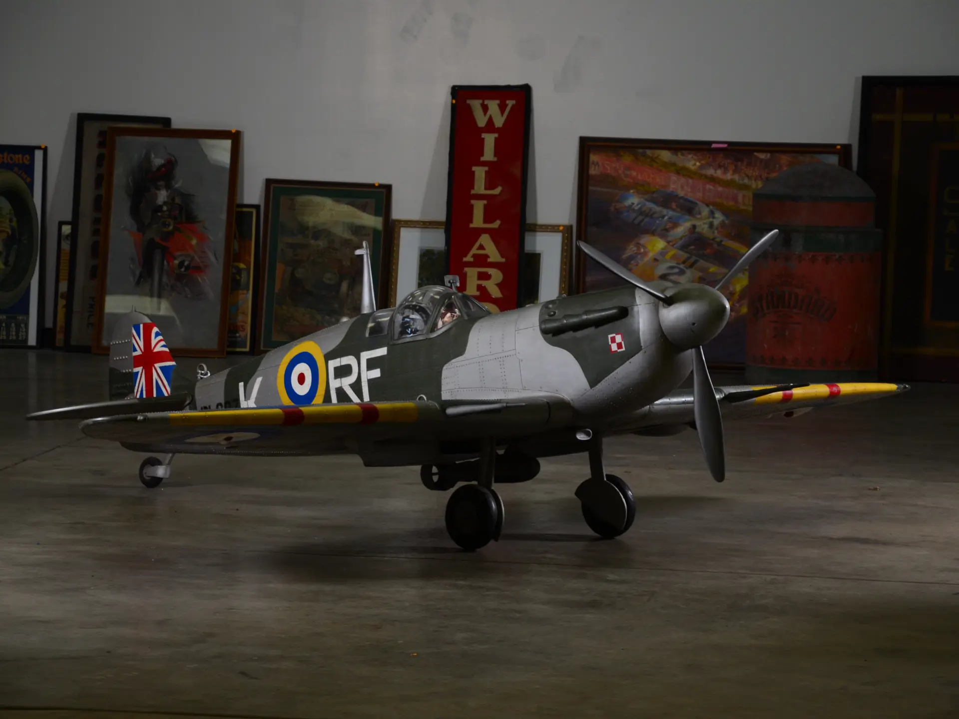 Supermarine Spitfire model plane, 144 in. x 120 in. x 48 in. | Auburn ...