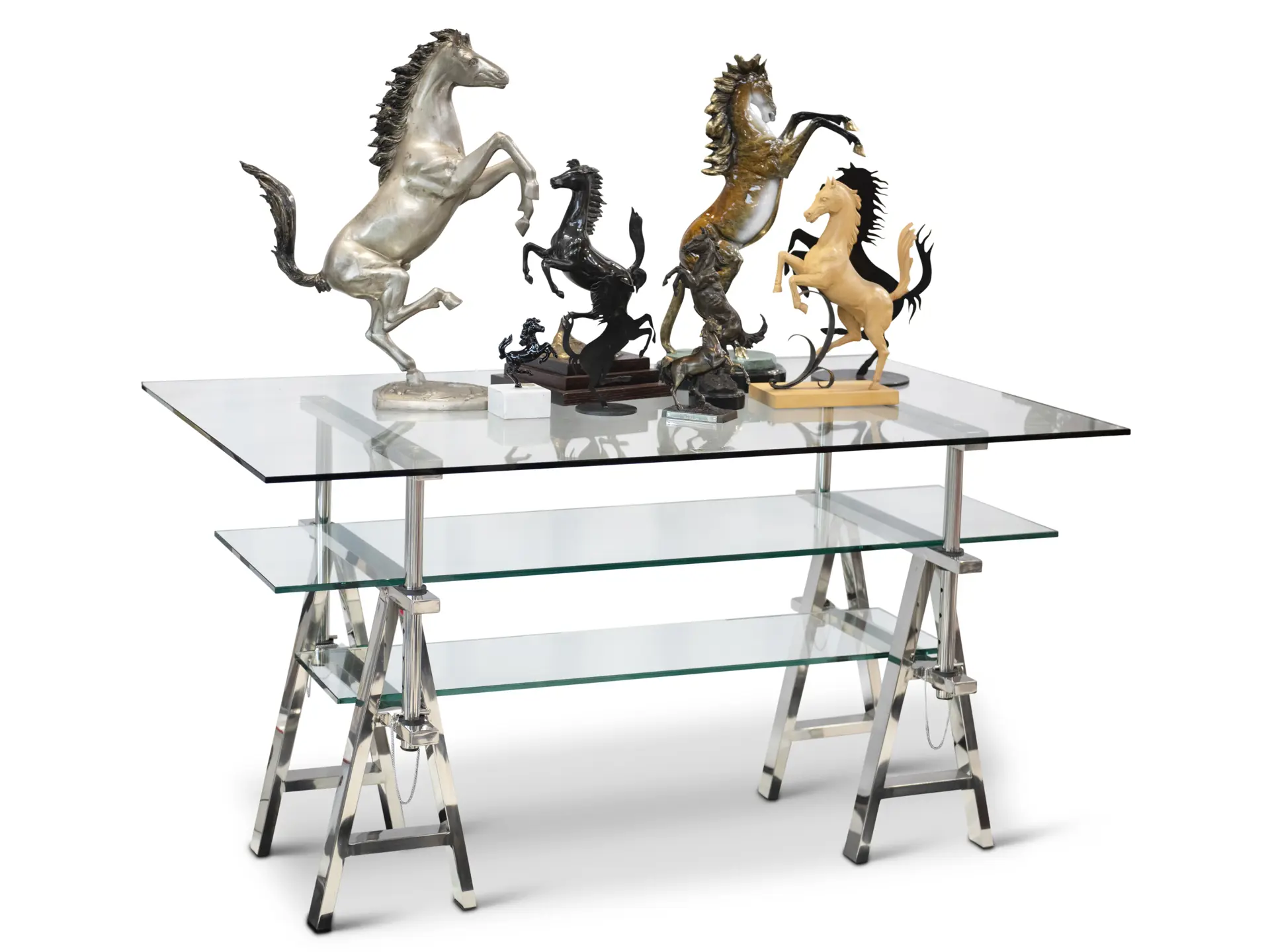 Collection of Prancing Horses with Glass Table | Gene Ponder Collection ...