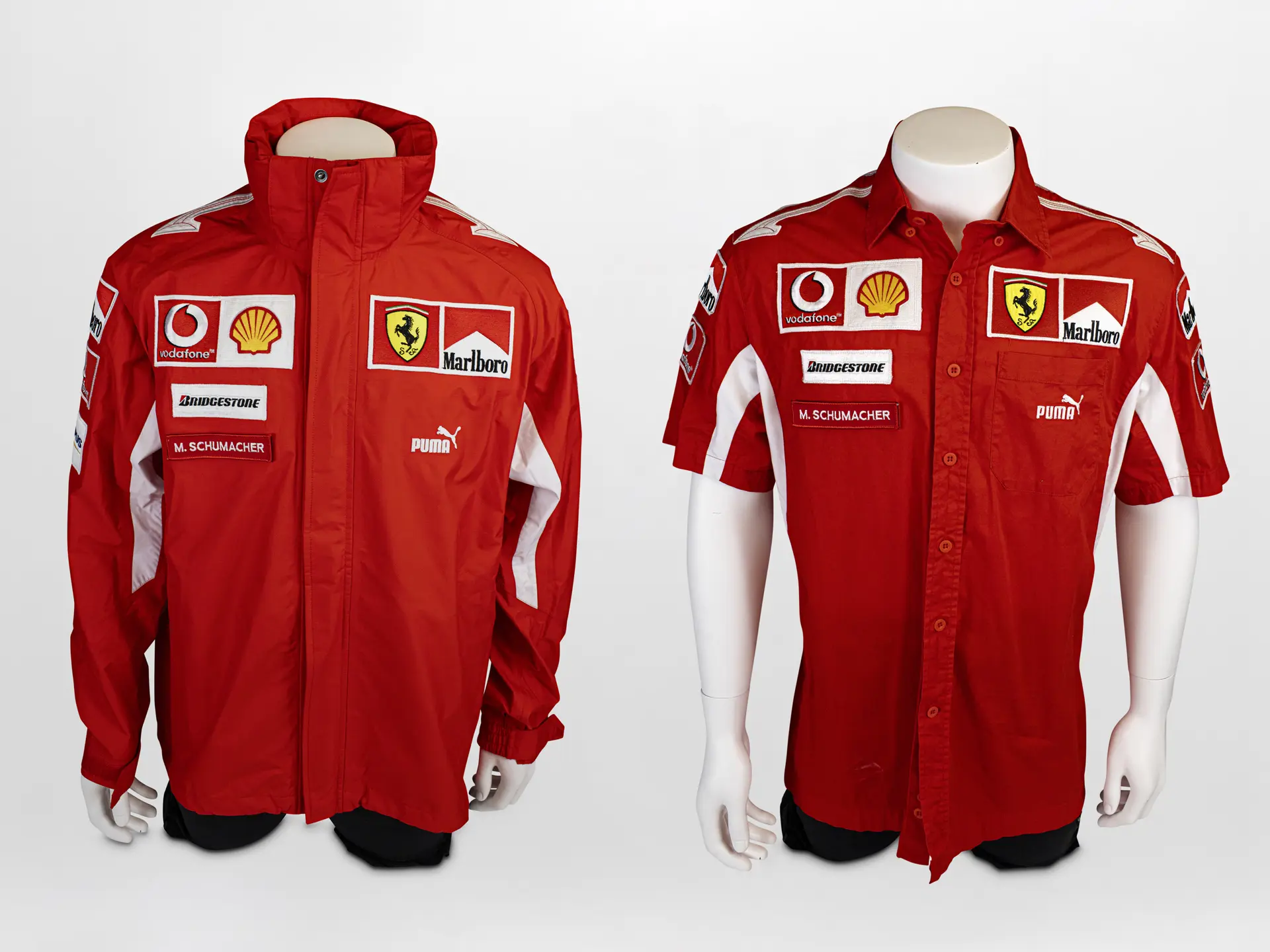 Michael Schumacher Scuderia Ferrari Puma Formula 1 Jacket and Shirt ...