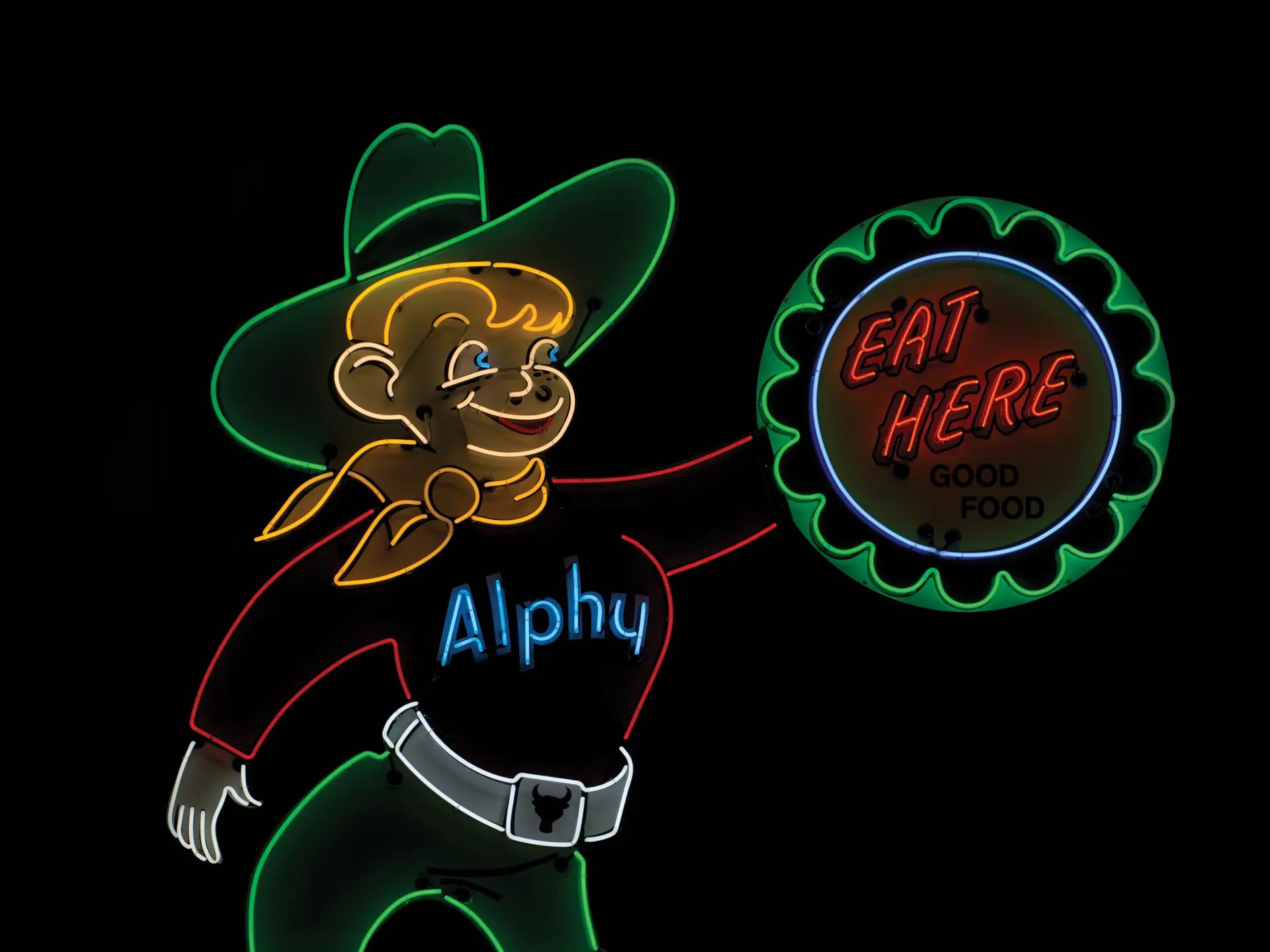 Large Alphy Neon Sign | The Bruce Weiner Microcar Museum | RM Sotheby's
