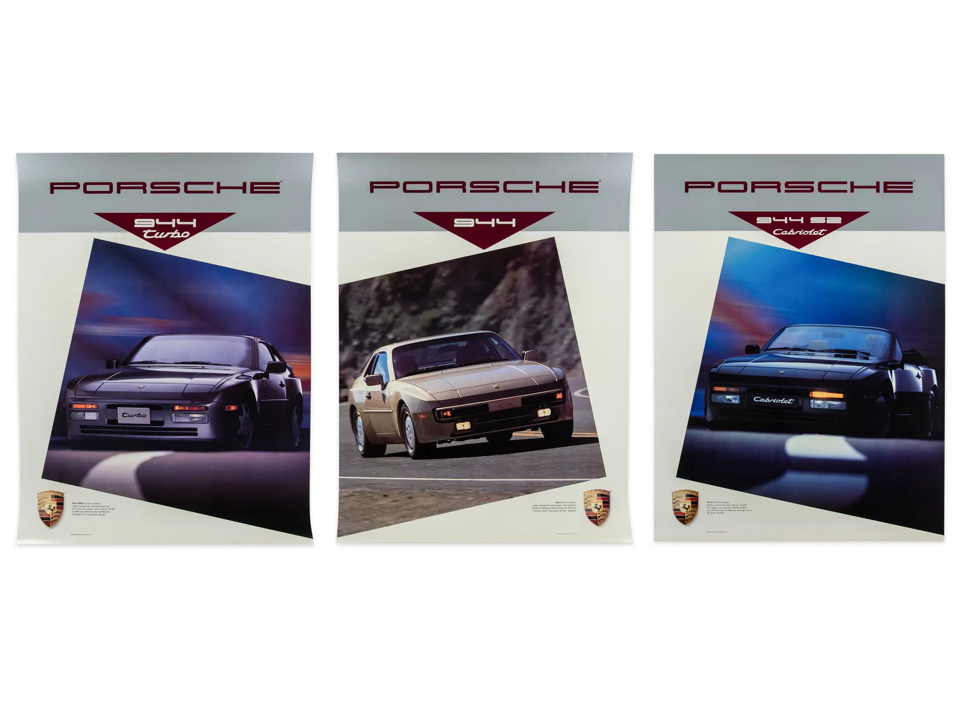 Three Porsche 944 Model Advertising Posters, 1989 | The White ...