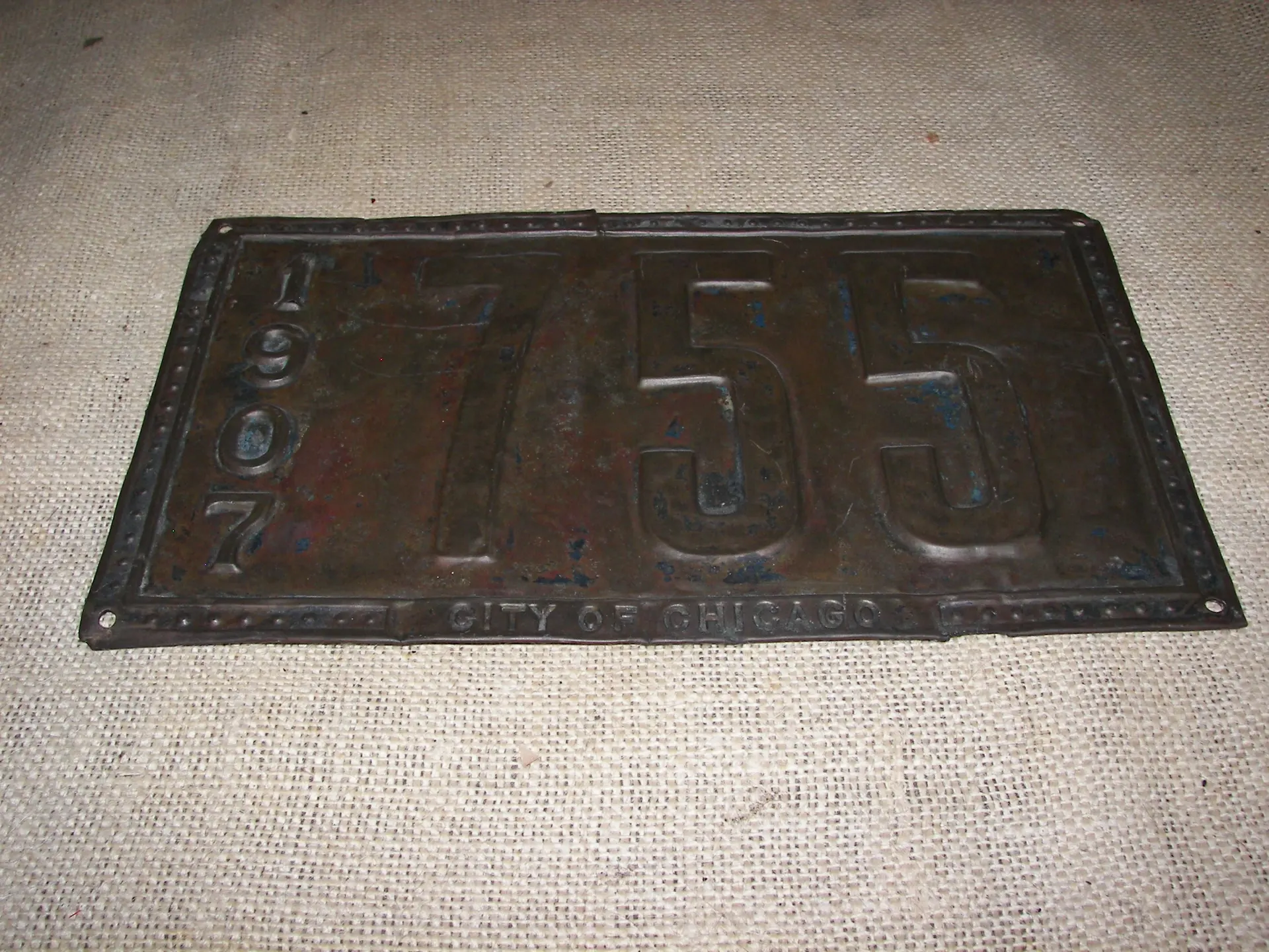 City of Chicago Three Digit License Plate- 1097 | The Lee Roy Hartung ...